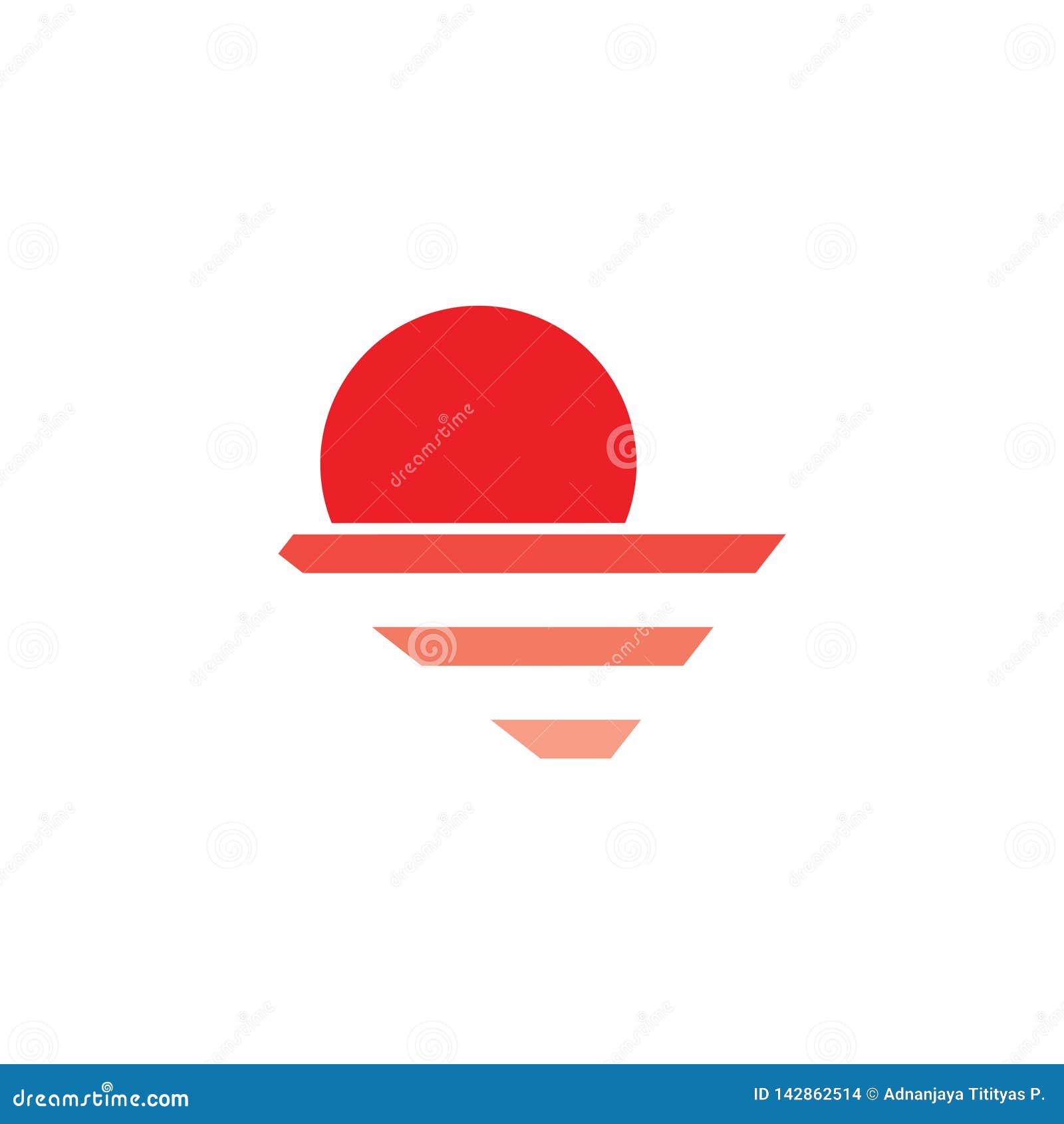 Simple Geometric Sunset Gradient Logo Vector Stock Vector ...