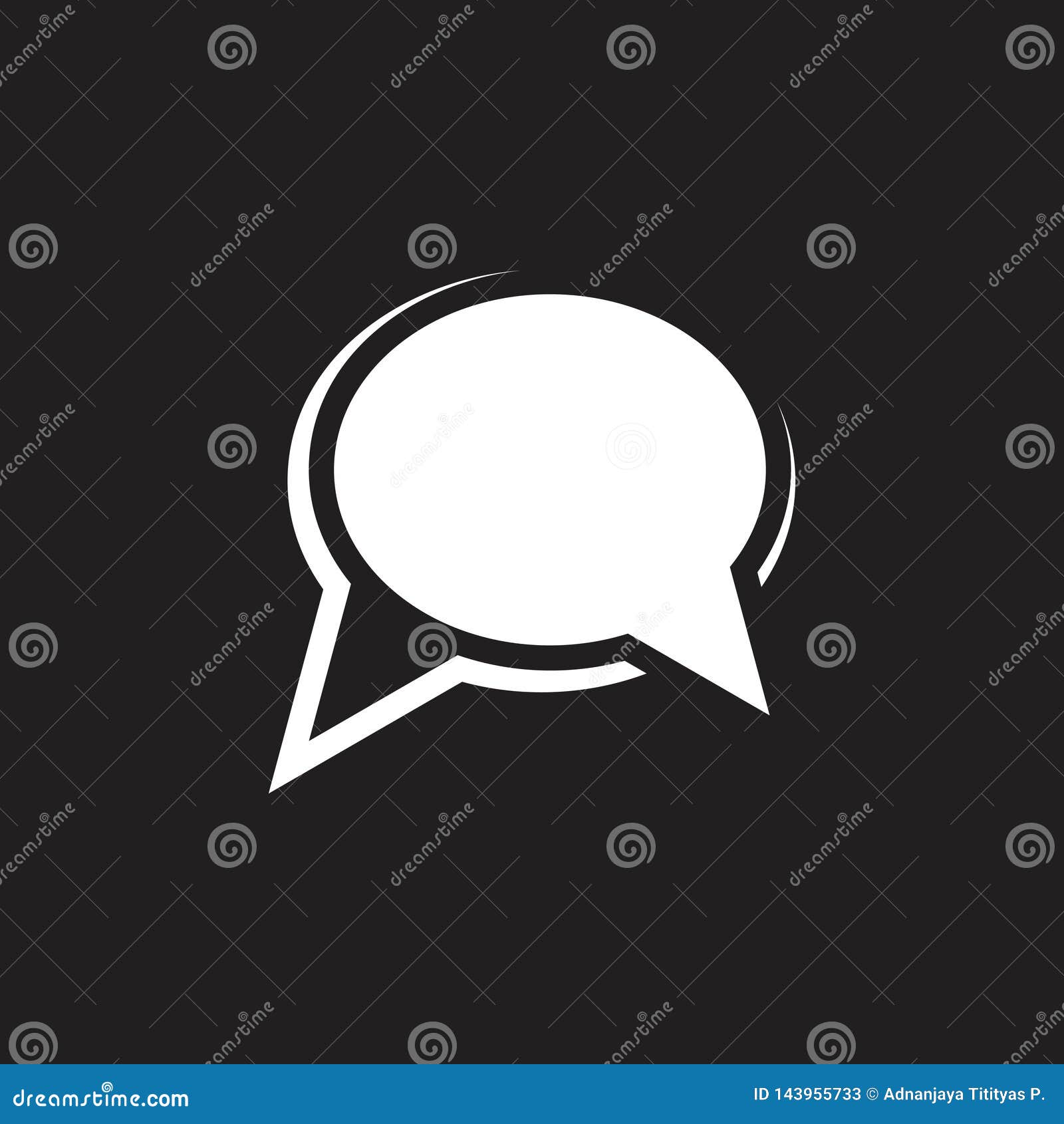 Simple Geometric Talk Symbol Logo Vector Stock Vector - Illustration of ...