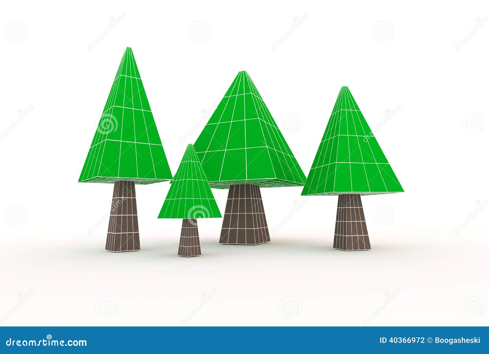 Simple geometric trees stock illustration. Illustration of simple ...