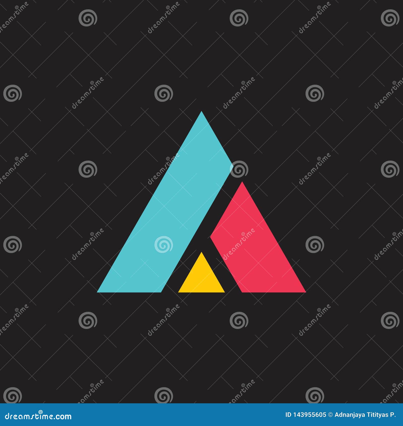 Simple Geometric Triangle Logo Vector Stock Vector - Illustration of ...