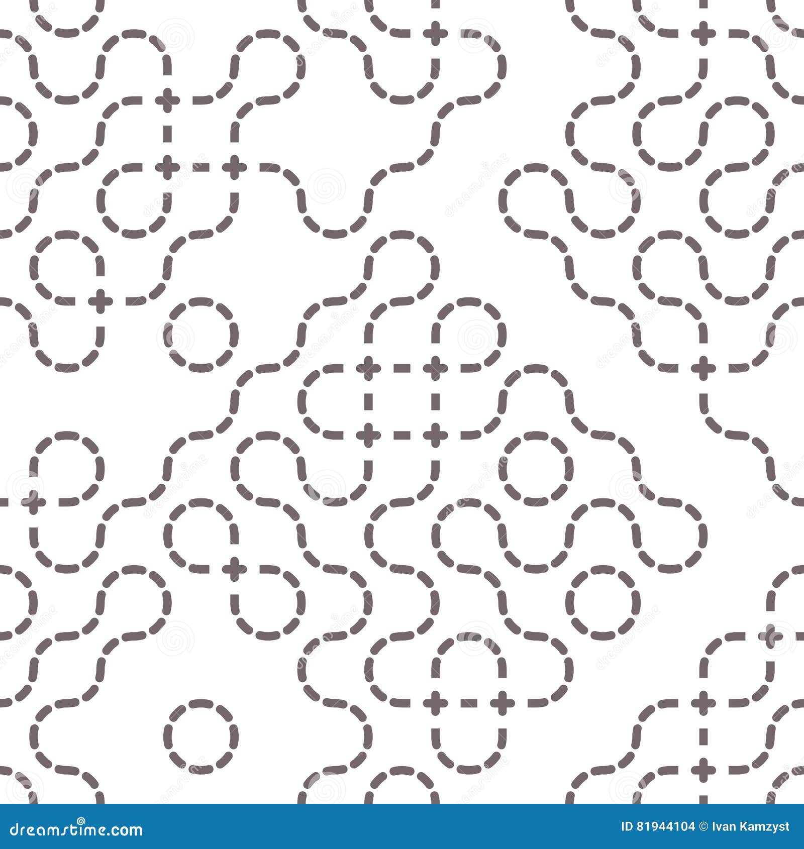 Simple Geometric Vector Pattern Dashed Line Stock Vector - Illustration ...