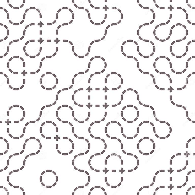 Simple Geometric Vector Pattern Dashed Line Stock Vector - Illustration ...