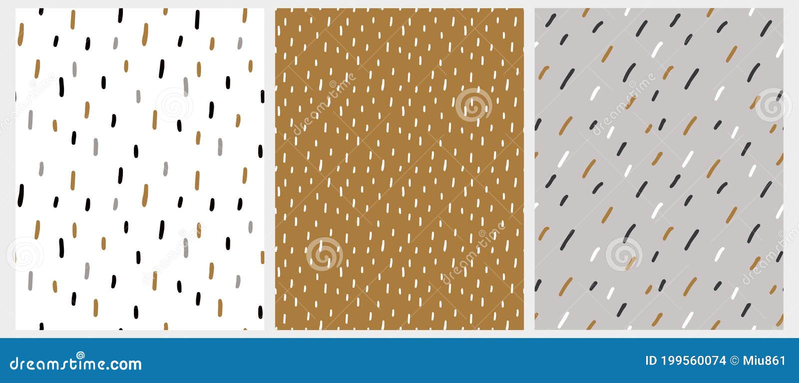 Simple Geometric Vector Patterns Set. Hand Drawn Irregular Spots. Stock ...