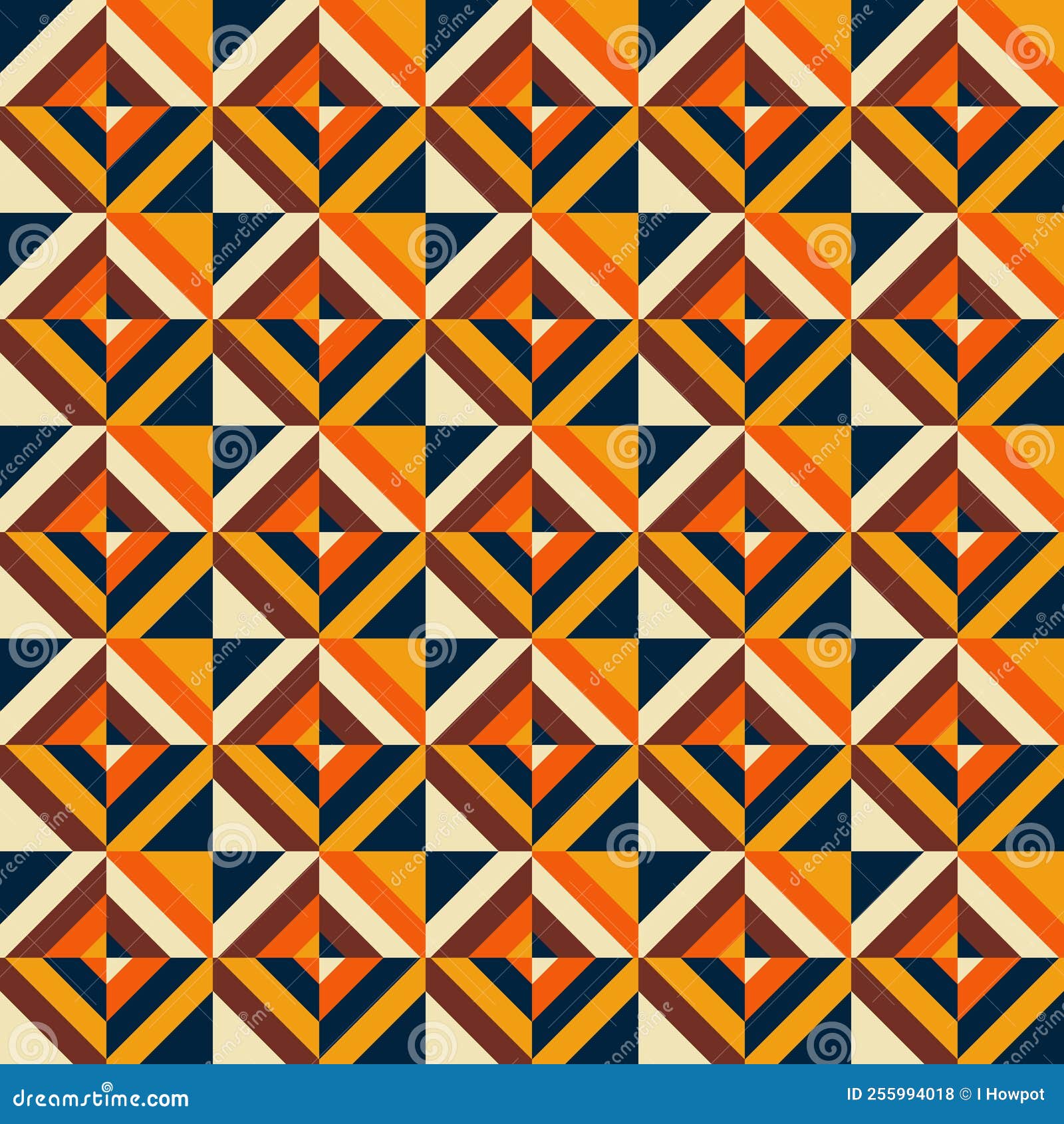 Simple Geometric Vintage, Vector Seamless Pattern Design with Swatches ...
