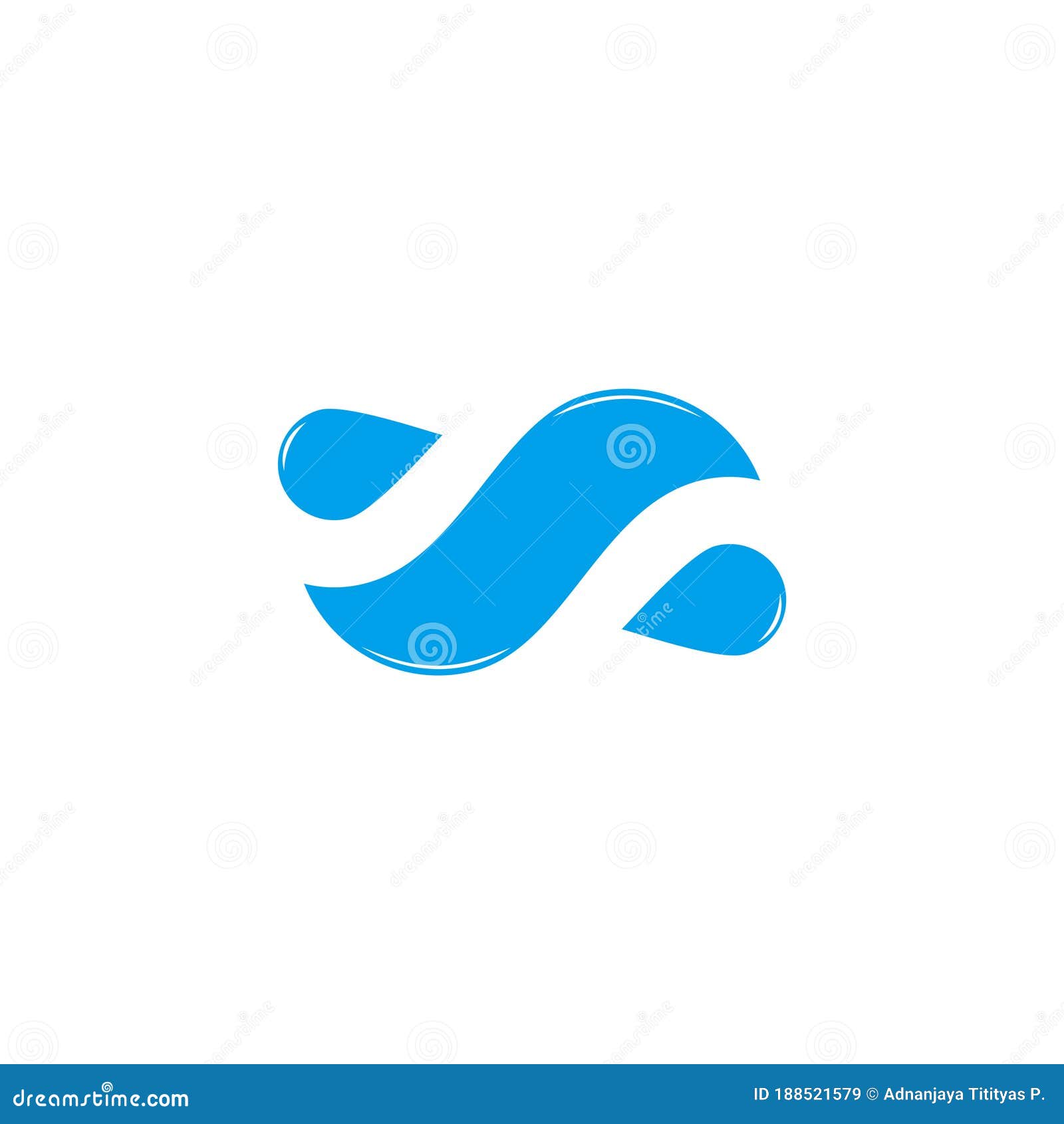 Simple Geometric Water Splash Symbol Logo Vector Stock Vector ...