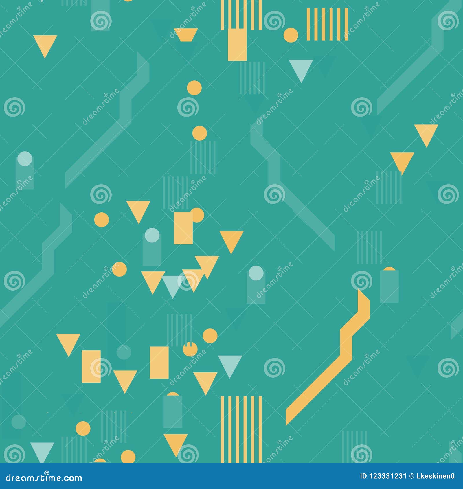 Simple Geometry Seamless Pattern Stock Vector - Illustration of ...