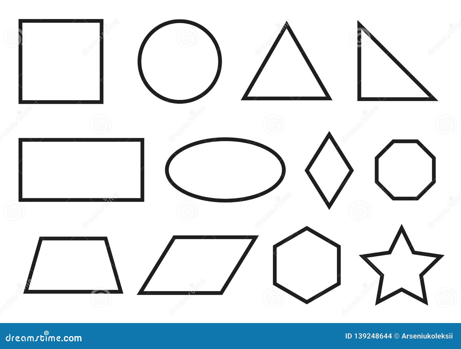 Simple Geometry Shapes Set. Geometric Primitives Icons Stock Vector ... Simple Geometry Shapes Set. Geometric Primitives Icons Stock Vector ...