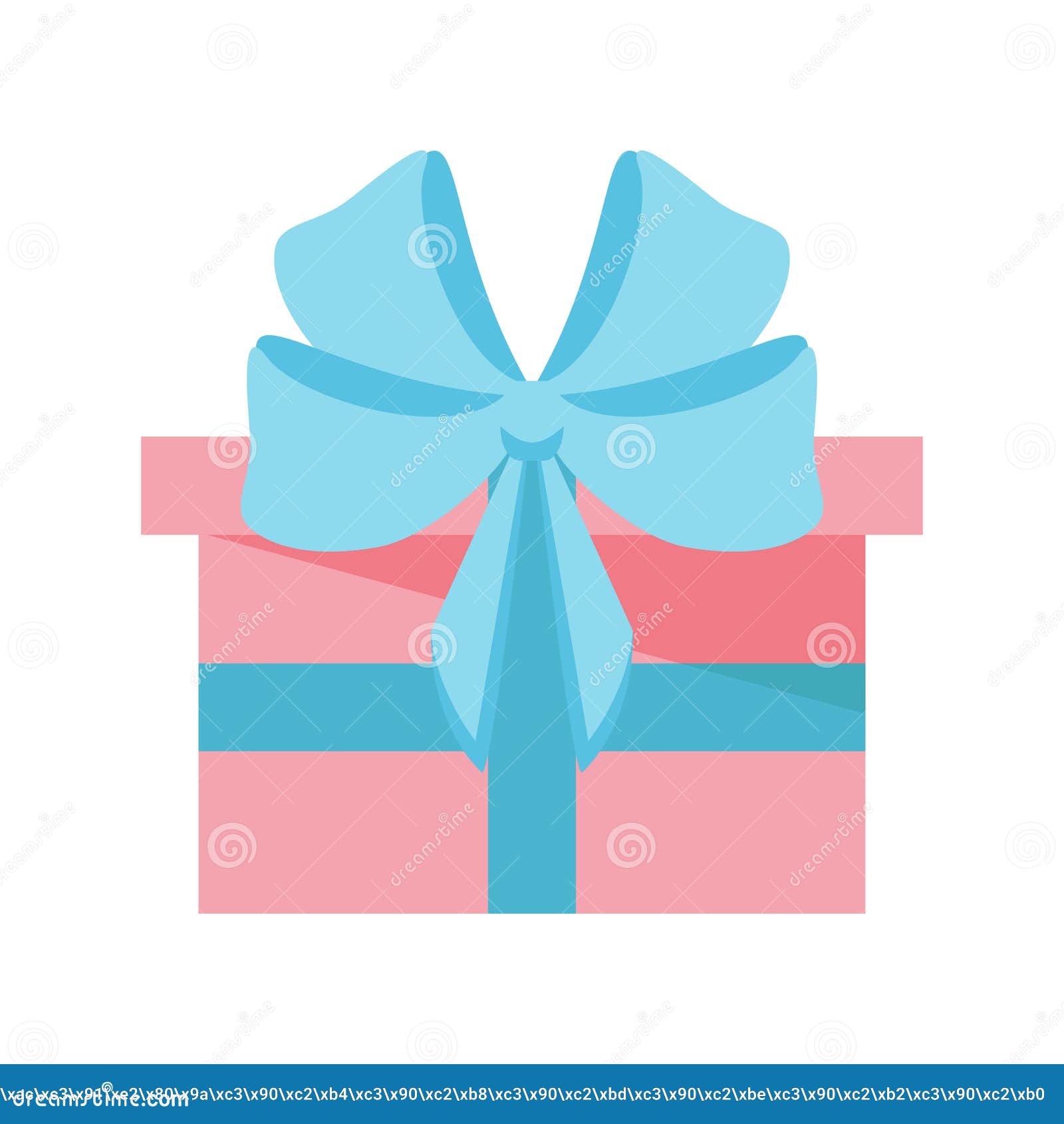 Simple gift box stock vector. Illustration of ribbon - 258754598