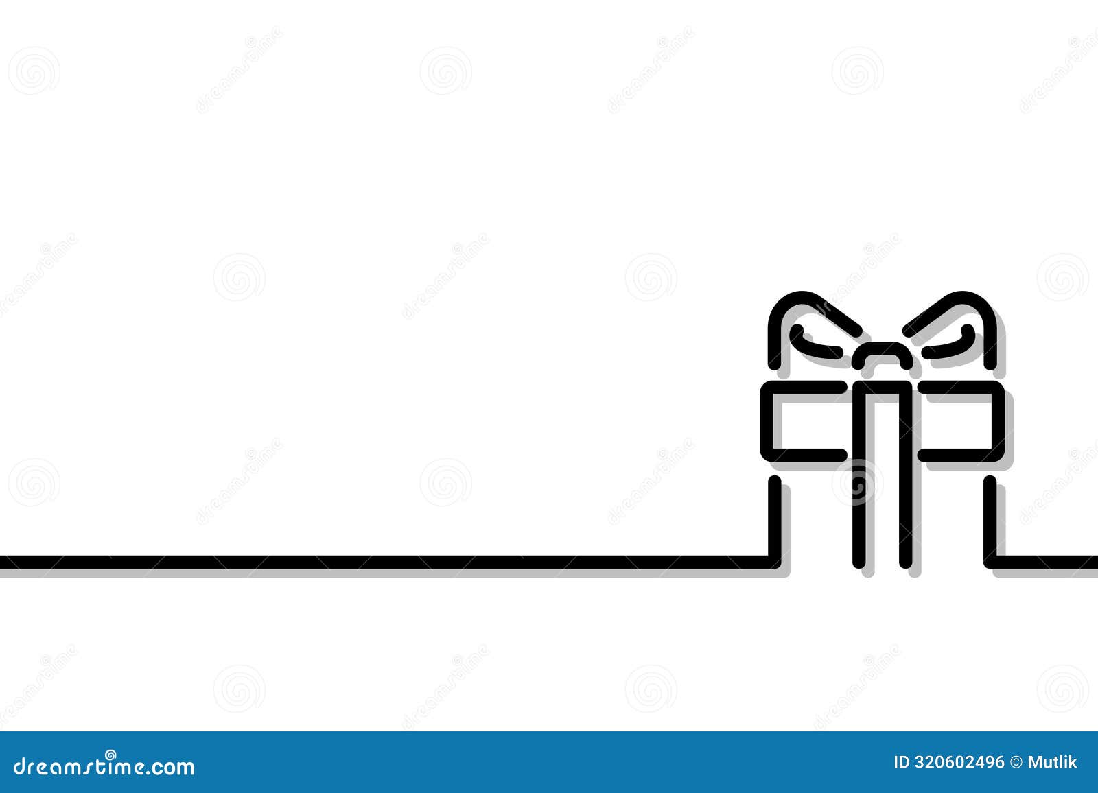 A Simple Gift Icon in a Linear Style Stock Vector - Illustration of ...