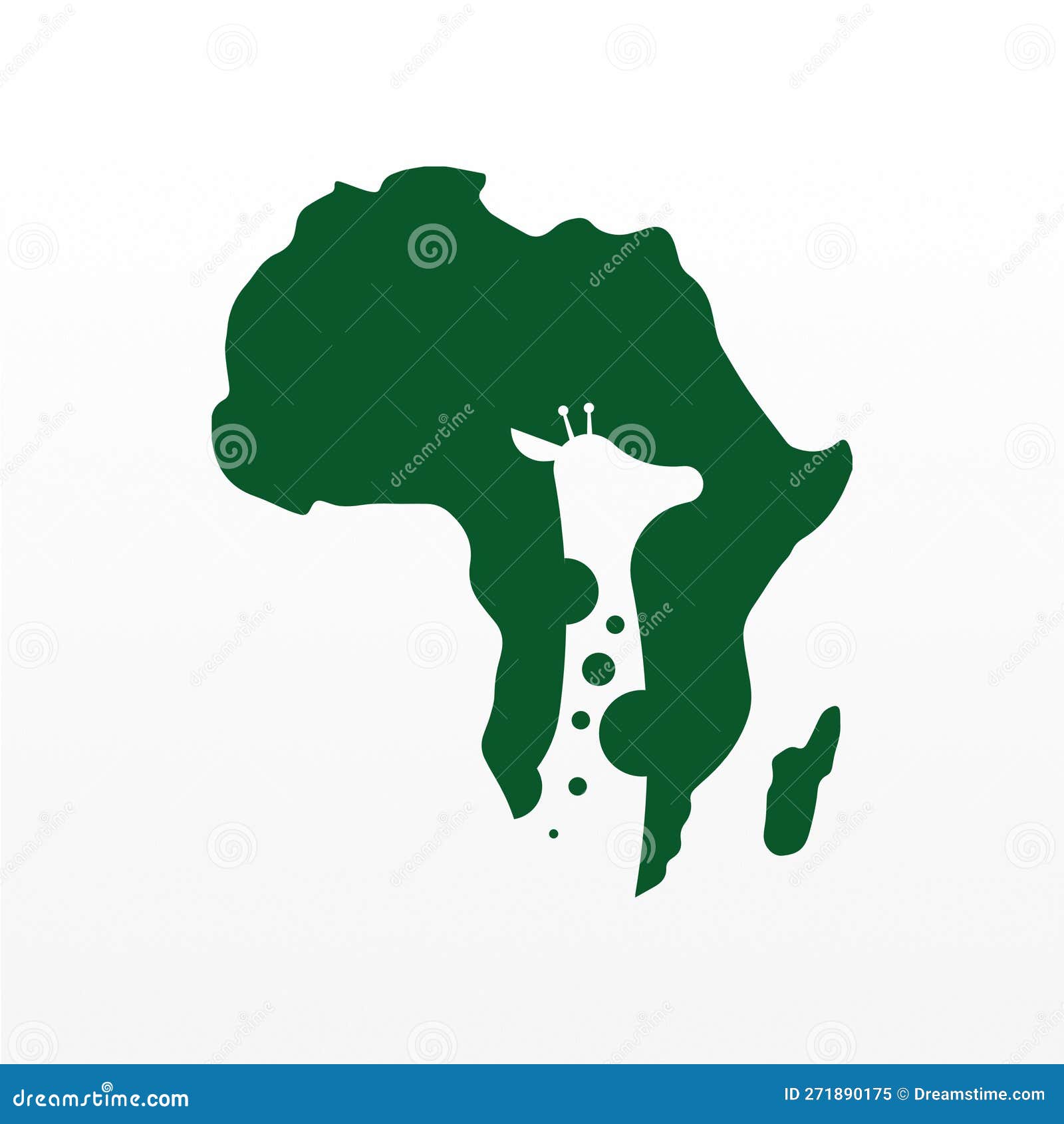 Simple Giraffe Logo Design Template Stock Illustration - Illustration ...