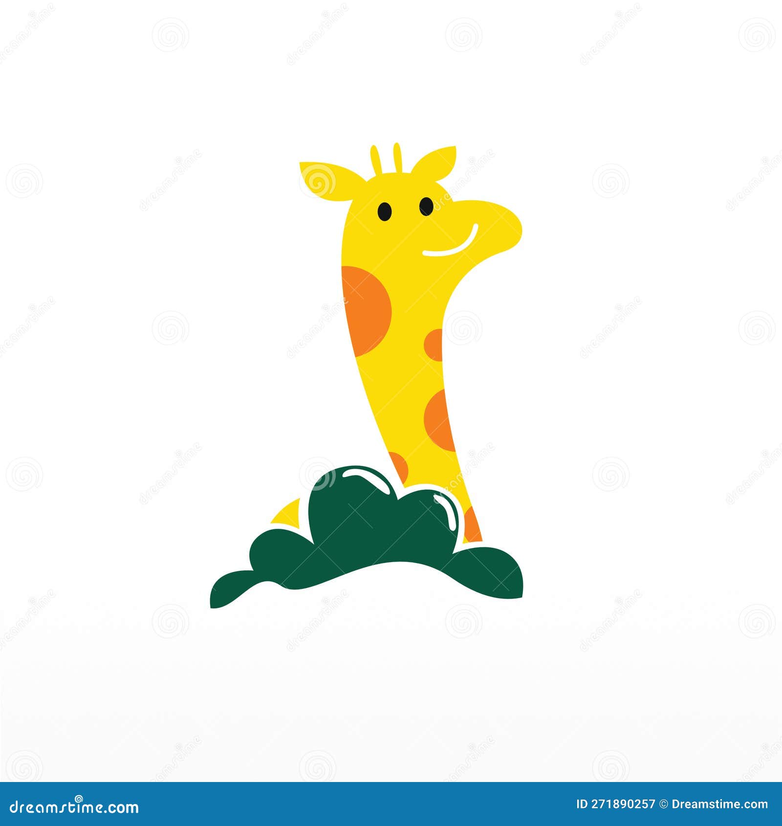 Simple Giraffe Logo Design Template Stock Illustration - Illustration ...