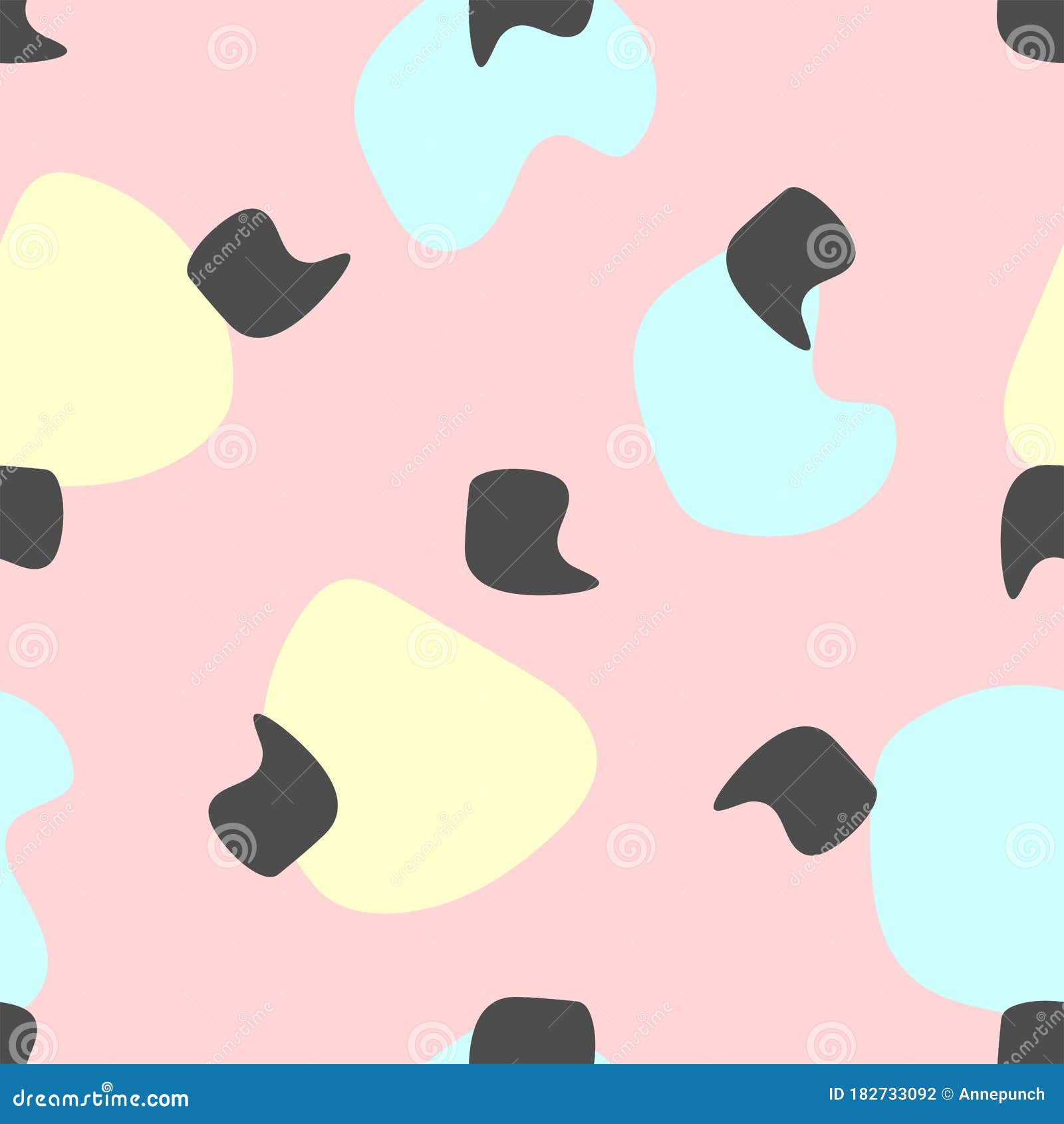 Simple Girly Seamless Pattern with Abstract Shapes. Stock Vector ...