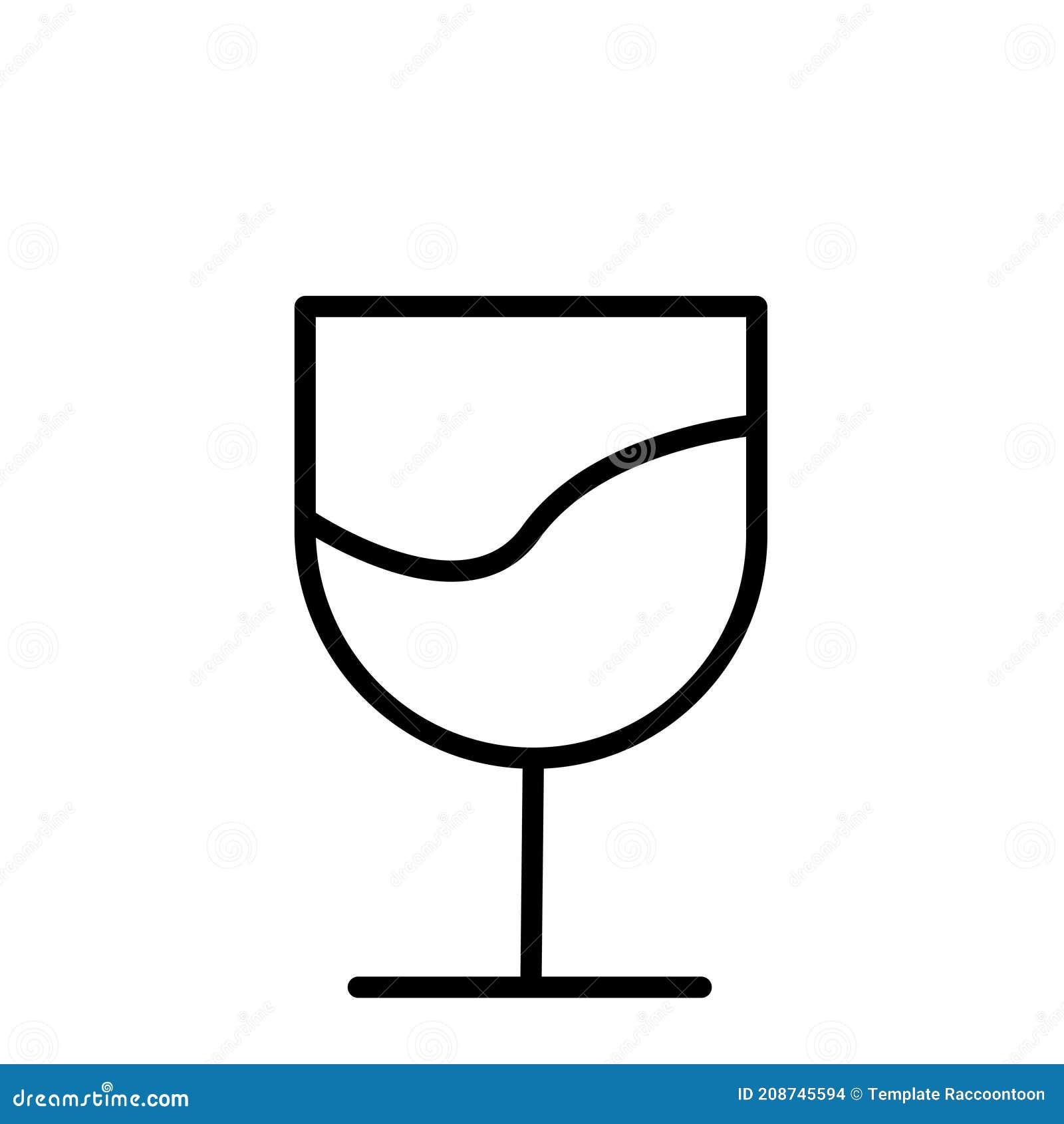 Simple Glass Icon Outline Style Stock Vector - Illustration of research ...