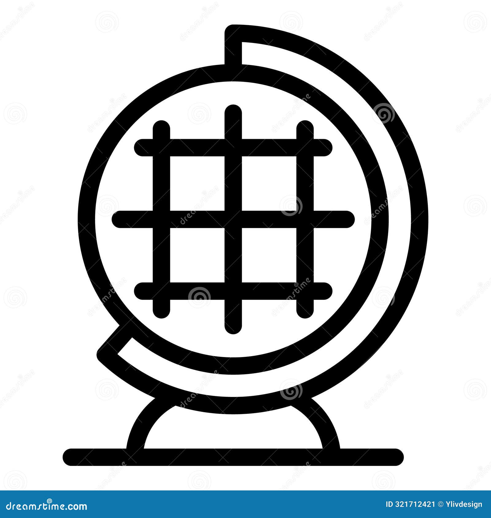 This Simple Globe Icon Represents the Interconnectedness of the World ...