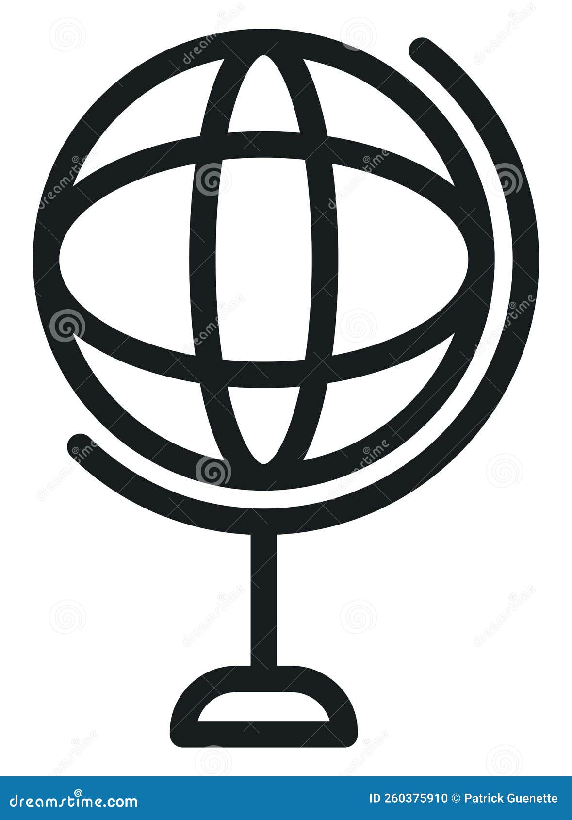 Simple globe, icon stock vector. Illustration of simple - 260375910