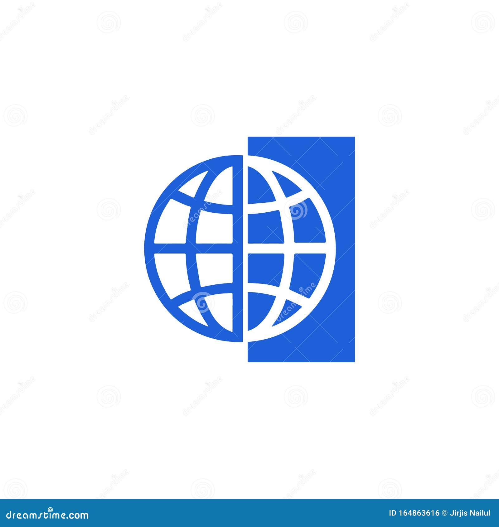 Simple Globe Logo and Element Sign in Modern Design Style for Website ...