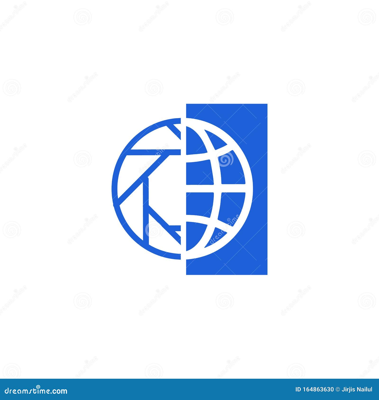 Simple Globe Logo and Element Sign in Modern Design Style for Website ...