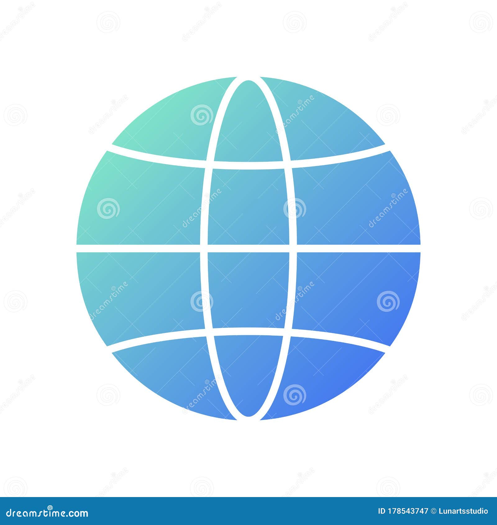 Simple Globe Symbol. Globe Icon. Technology Logo with Diagonal Lines ...