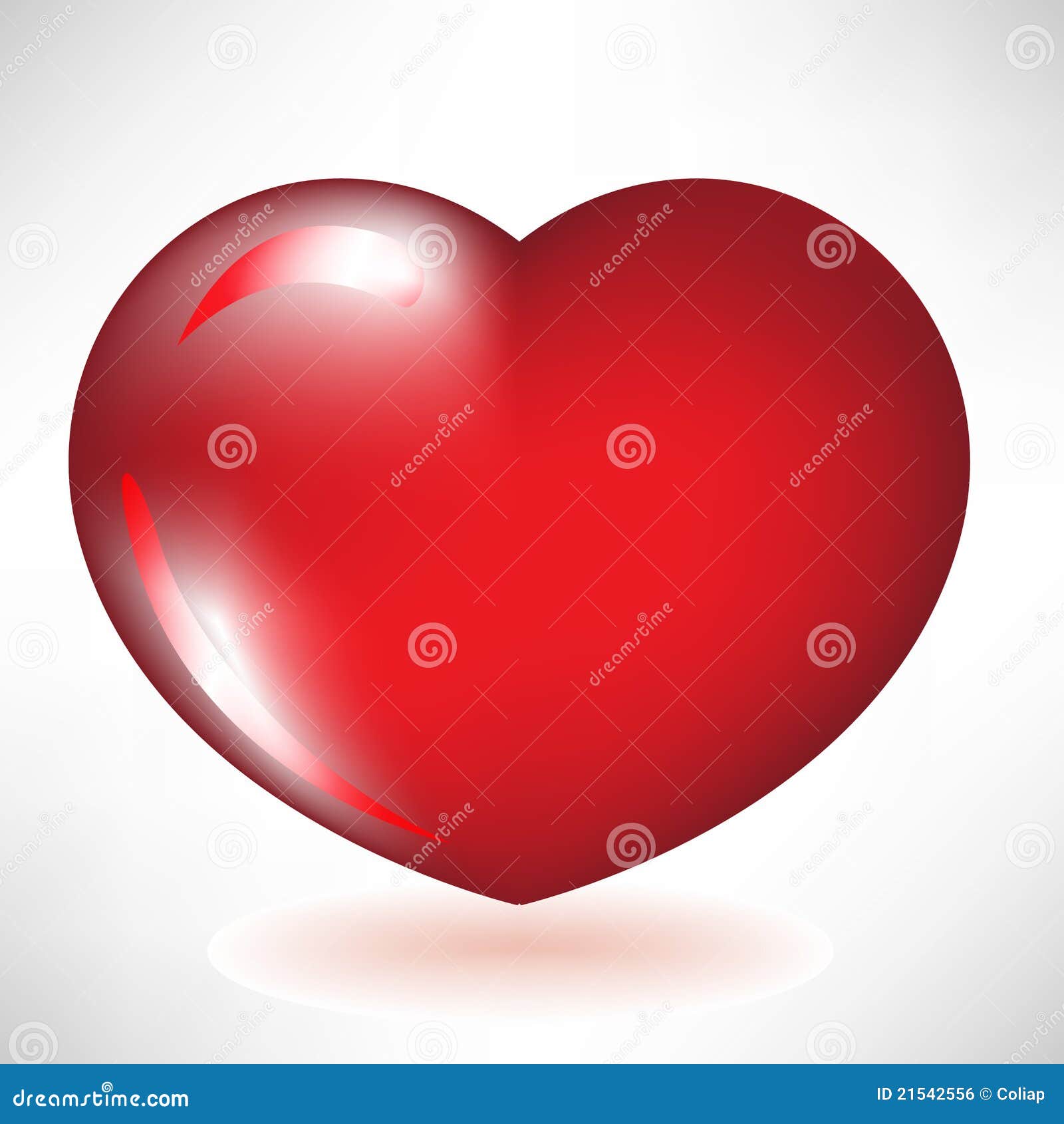 Simple glossy red heart stock vector. Illustration of invite - 21542556