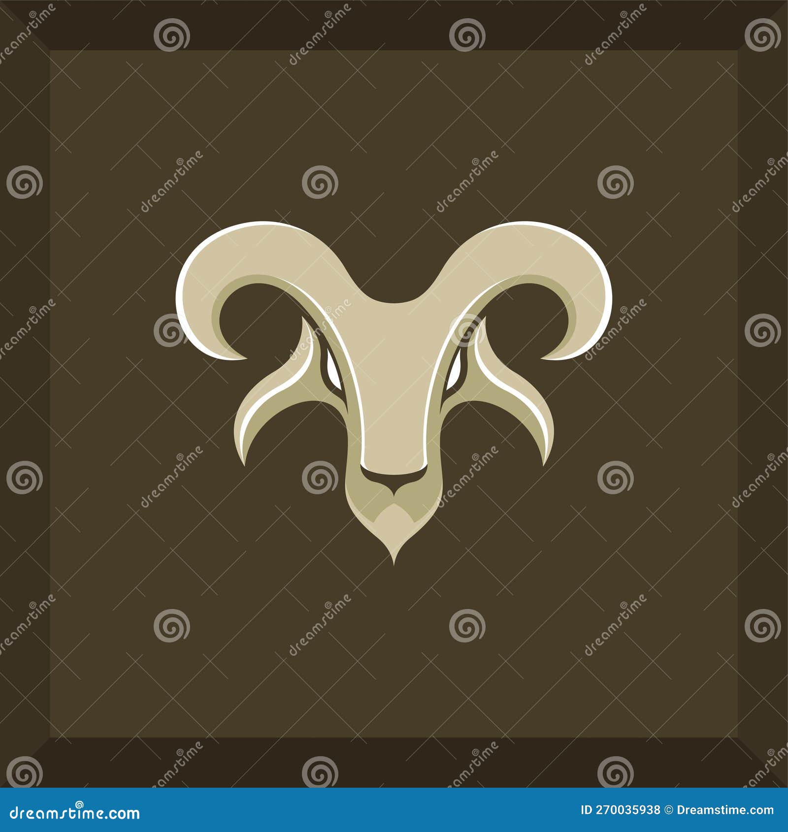 Simple goat logo stock vector. Illustration of black - 270035938