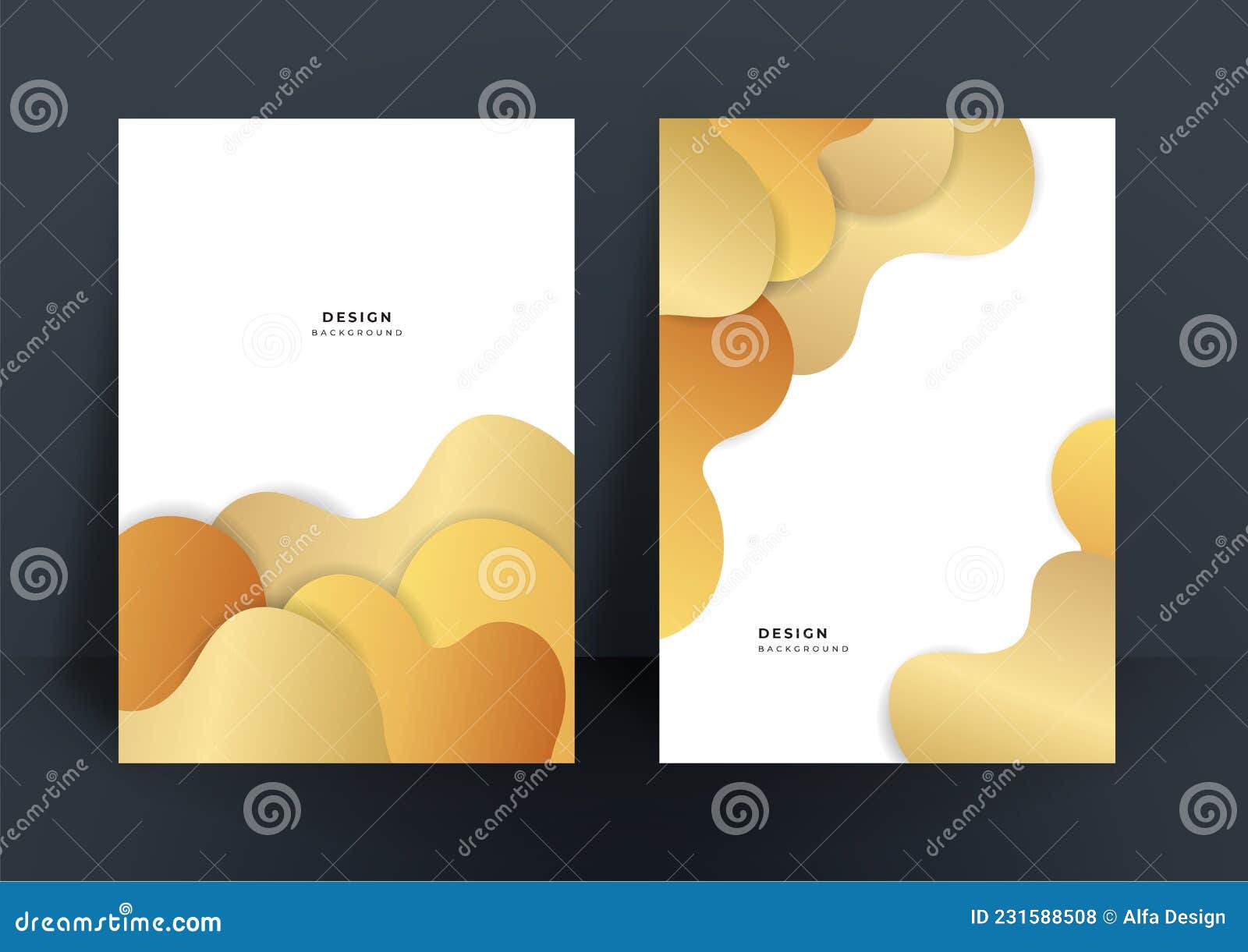 Simple Gold Abstract Background for Cover Design Stock Illustration ...