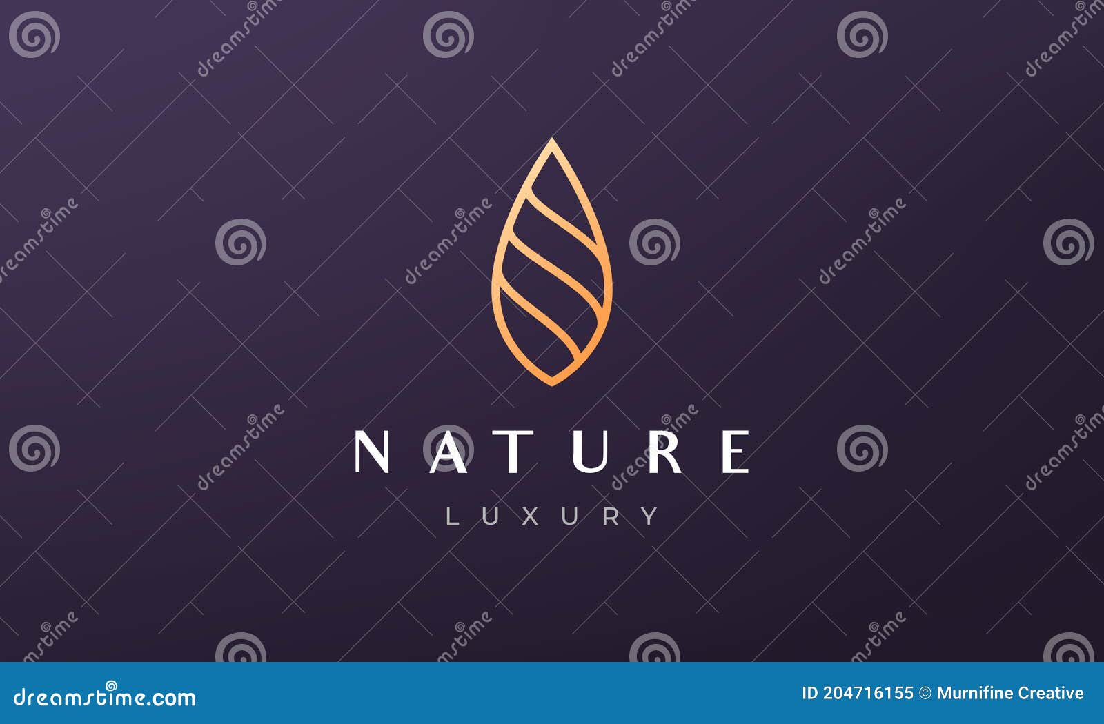 Simple Gold Leaf Logo in Luxurious and Modern Style Stock Vector ...