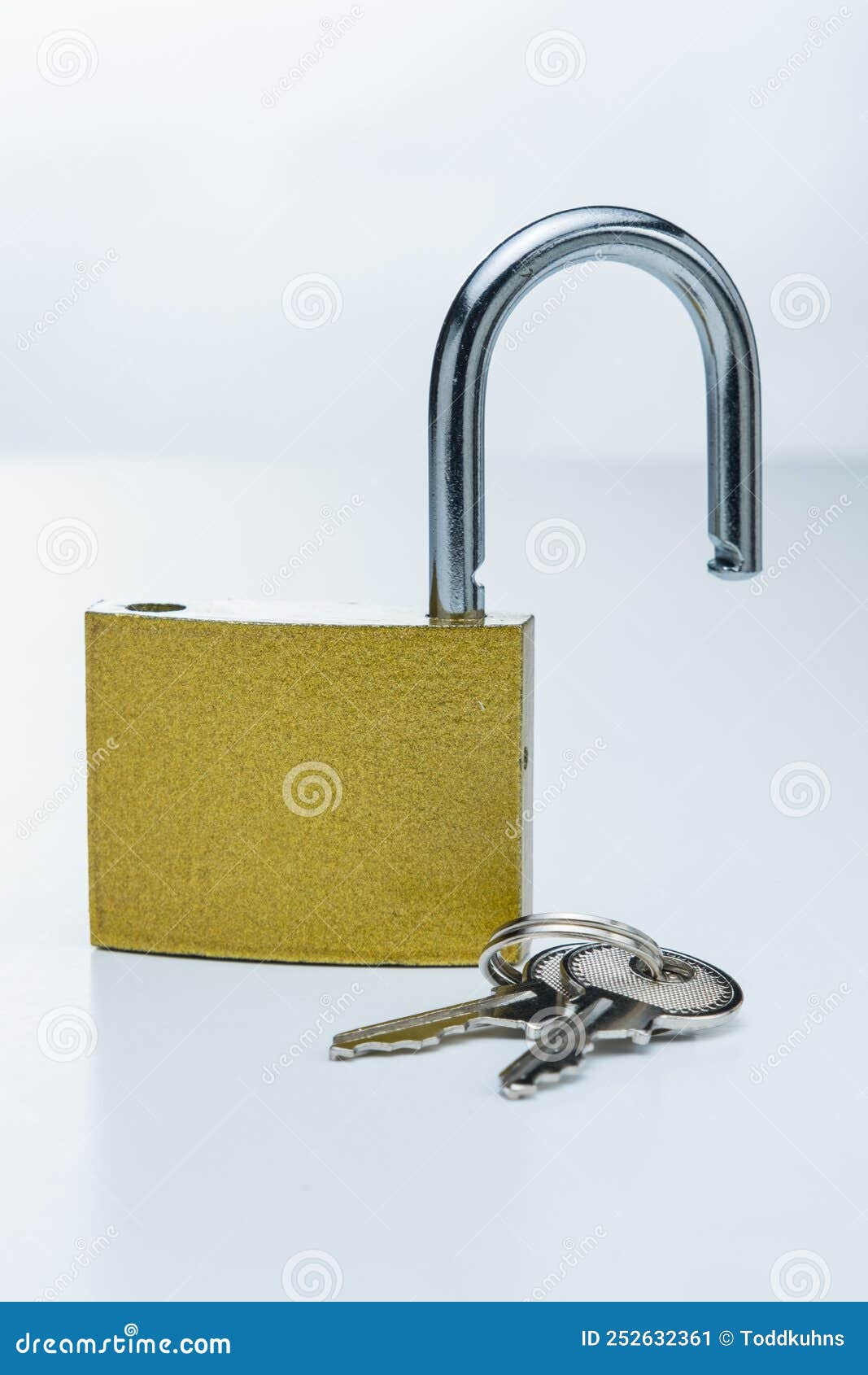 Simple Gold Lock and Keys on White Background Stock Image - Image of ...