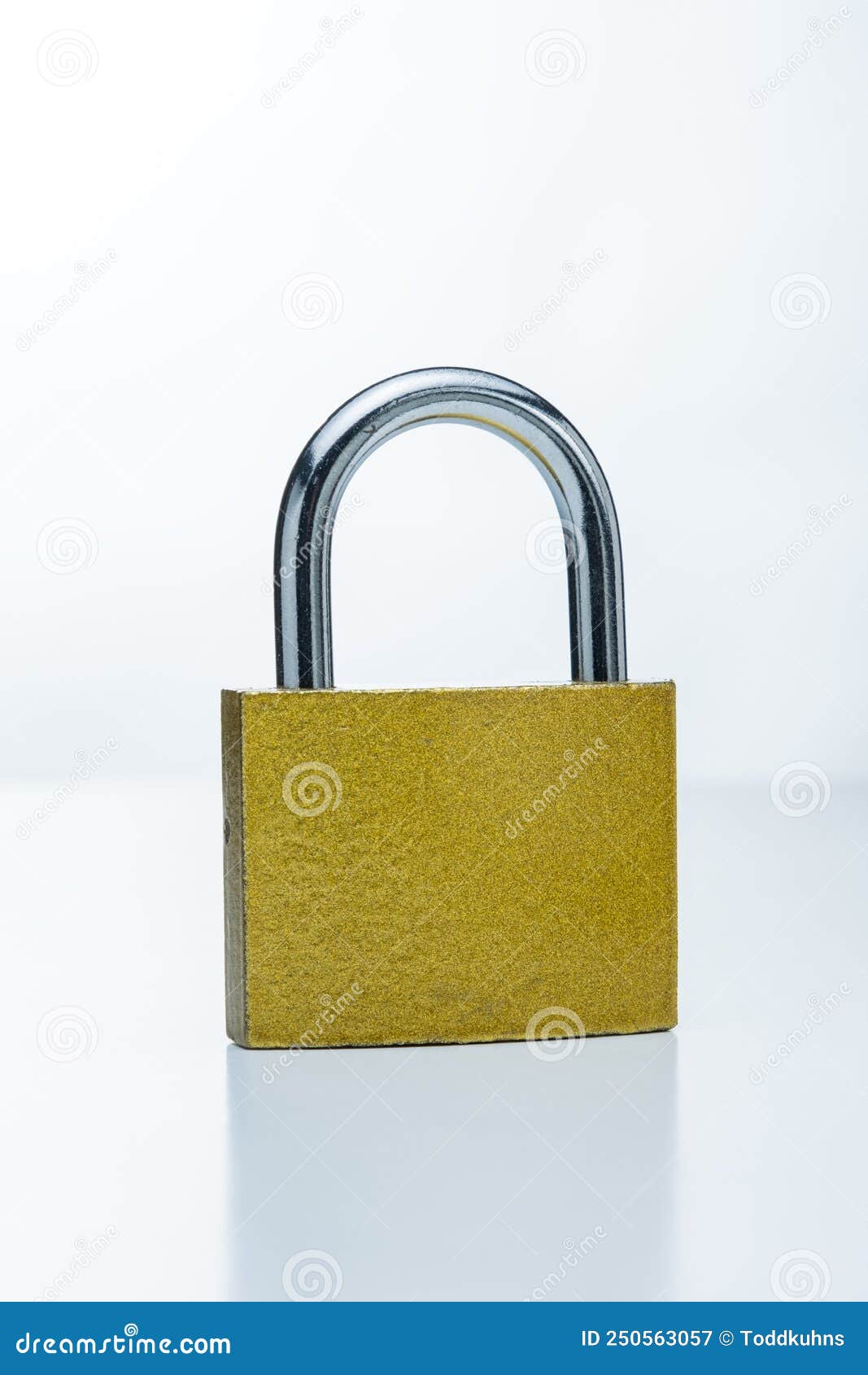 Simple Gold Lock on White Background Stock Image - Image of vertical ...