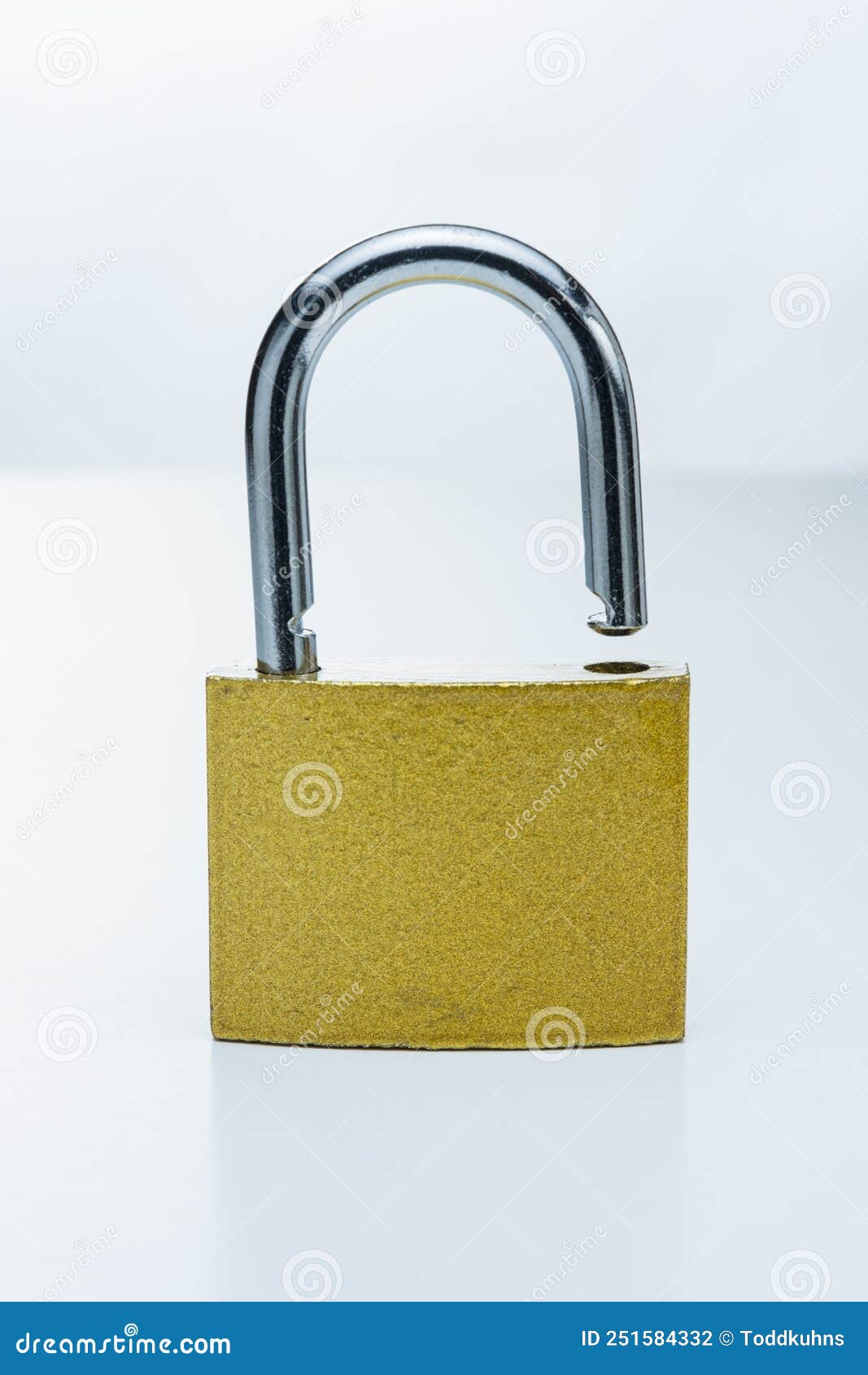 Simple Gold Lock on White Background Stock Photo - Image of photograph ...