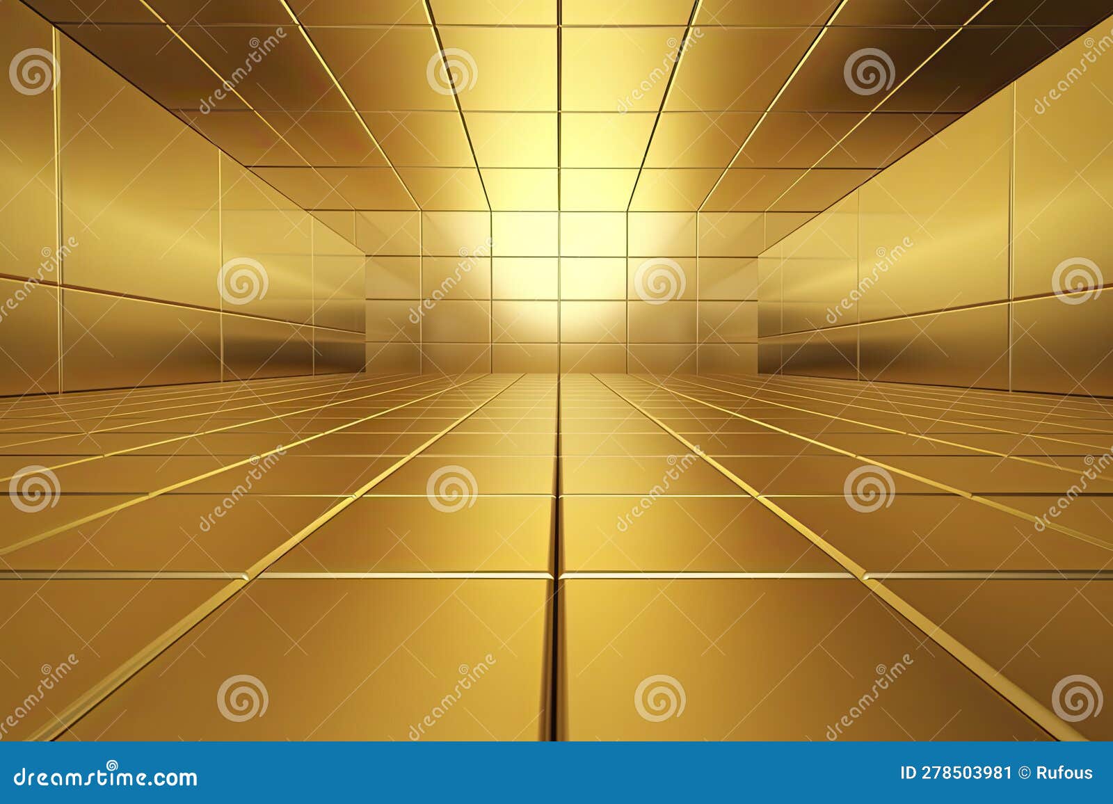 Simple Golden Background with Perspective Effect - Abstract 3d ...
