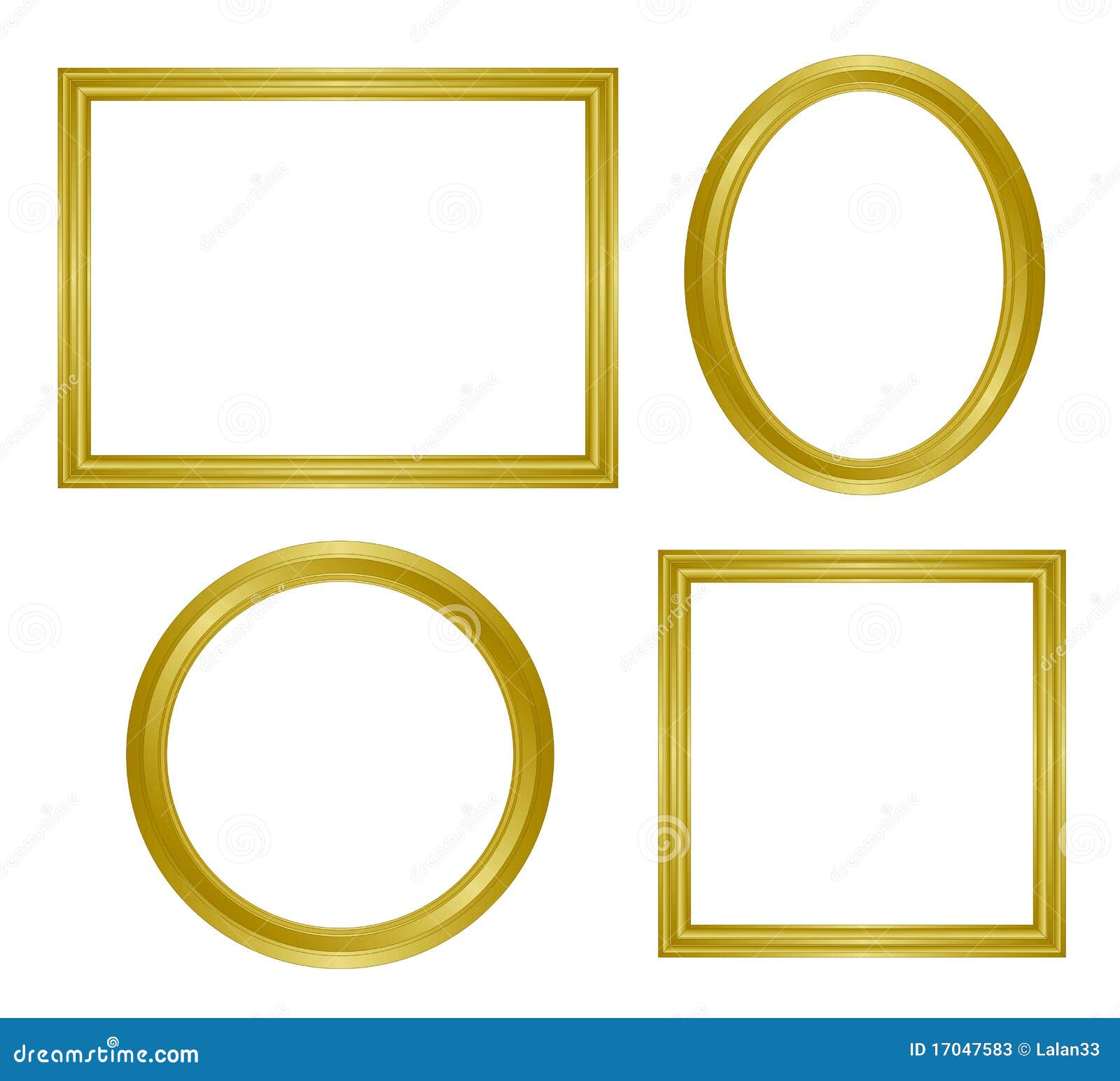 Simple golden frame stock vector. Illustration of rectangle - 17047583