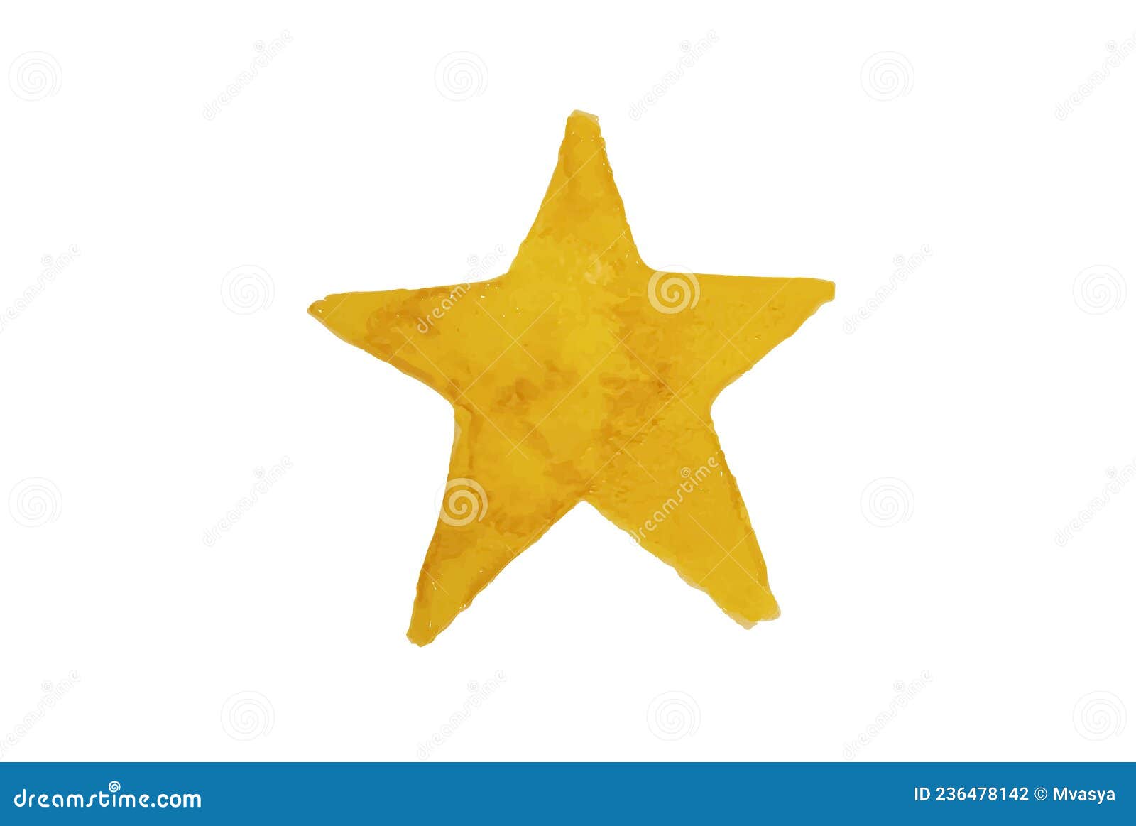 Simple Golden Star Watercolor Illustration Simple Golden Star ...