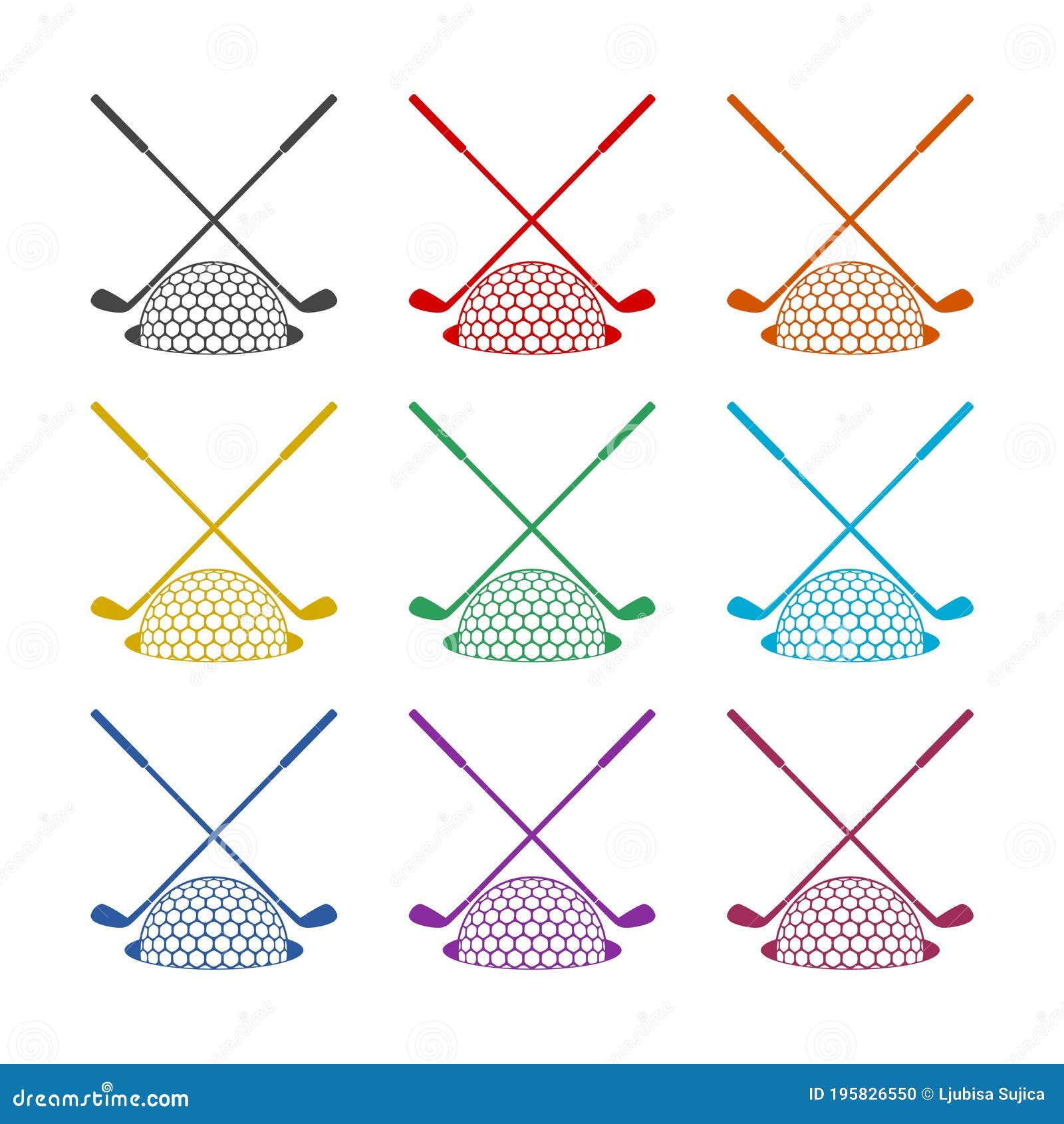 Simple Golf Logo Design Vector Template Illustrations | CartoonDealer ...