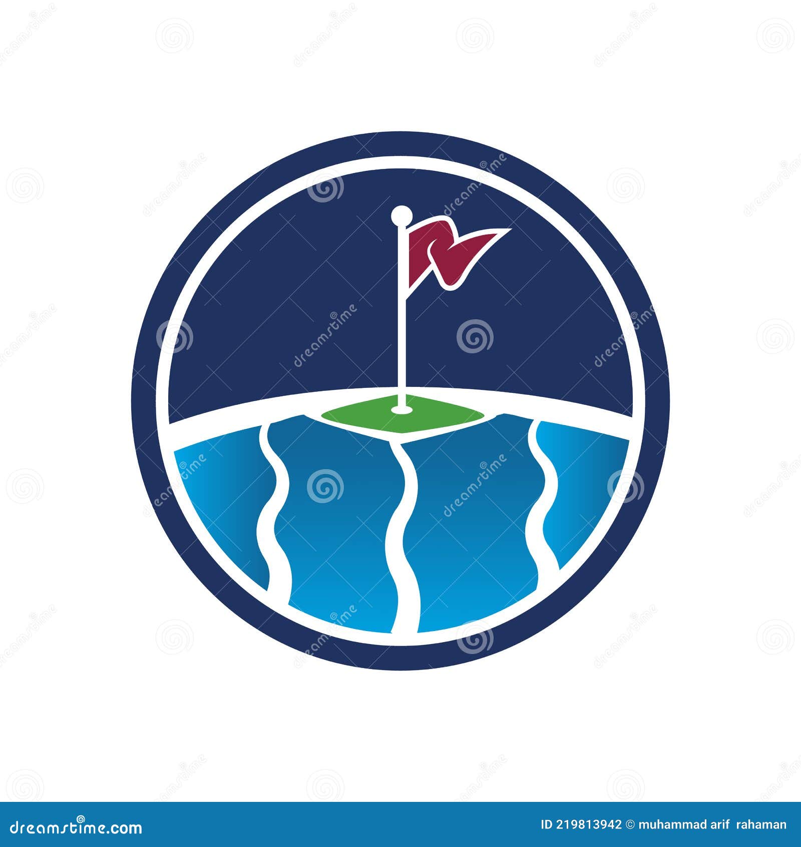 Simple Golf Logo Design Vector Template Illustrations Stock Vector ...