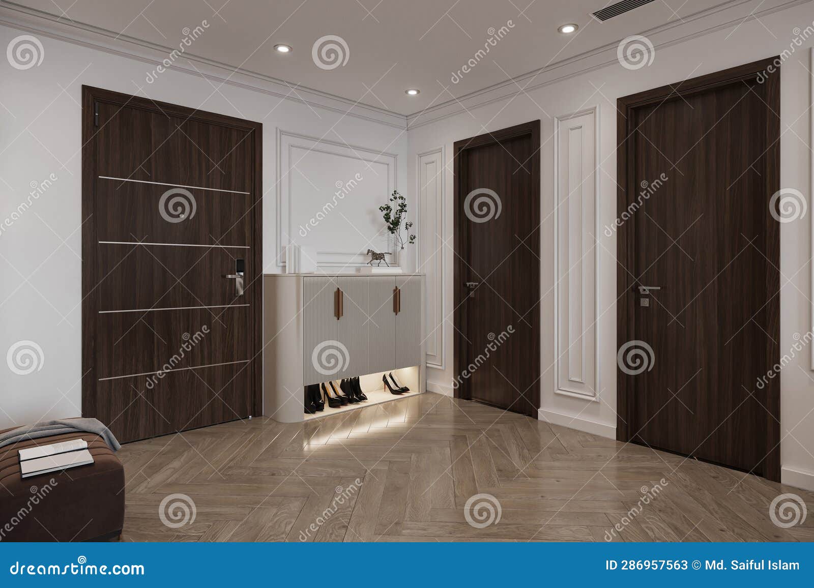 Simple and Graceful Foyer Empty Space Decorated through Smart Touches ...