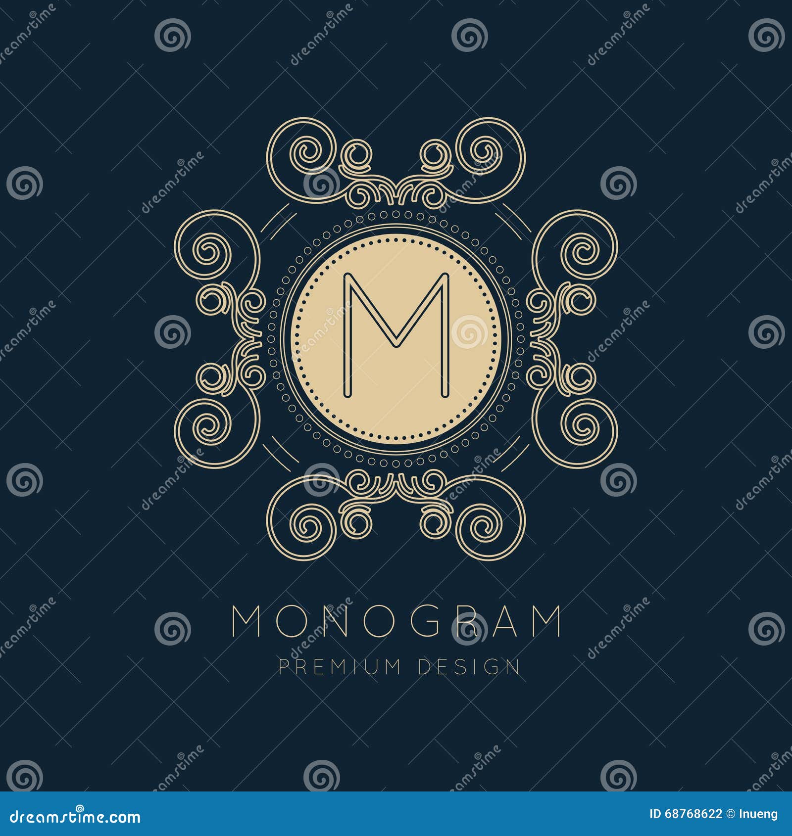 Simple and Graceful Monogram Design Template, Elegant Lineart Logo ...