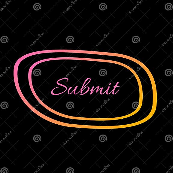 Simple Gradient Pink and Orange Submit Button for Website Stock ...
