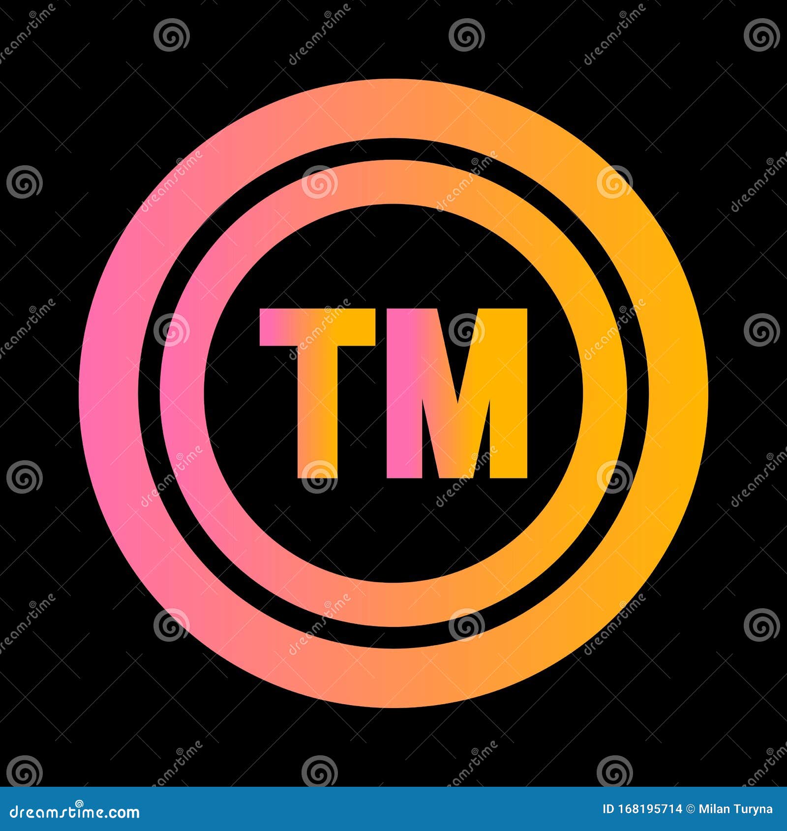 Simple Gradient Pink and Orange Trademark Symbol for the Web Stock ...