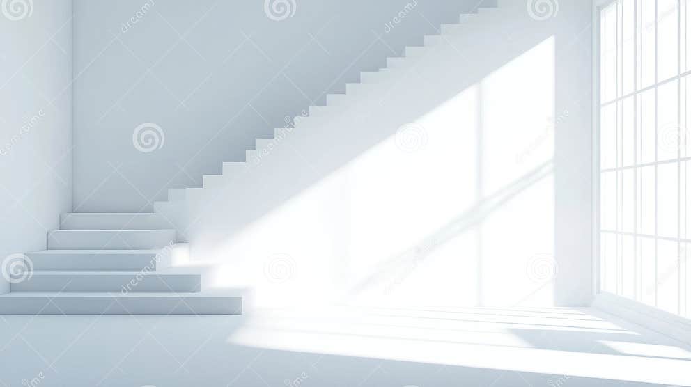 Simple Gradient Staircase in Contemporary Abstract Interior Design ...