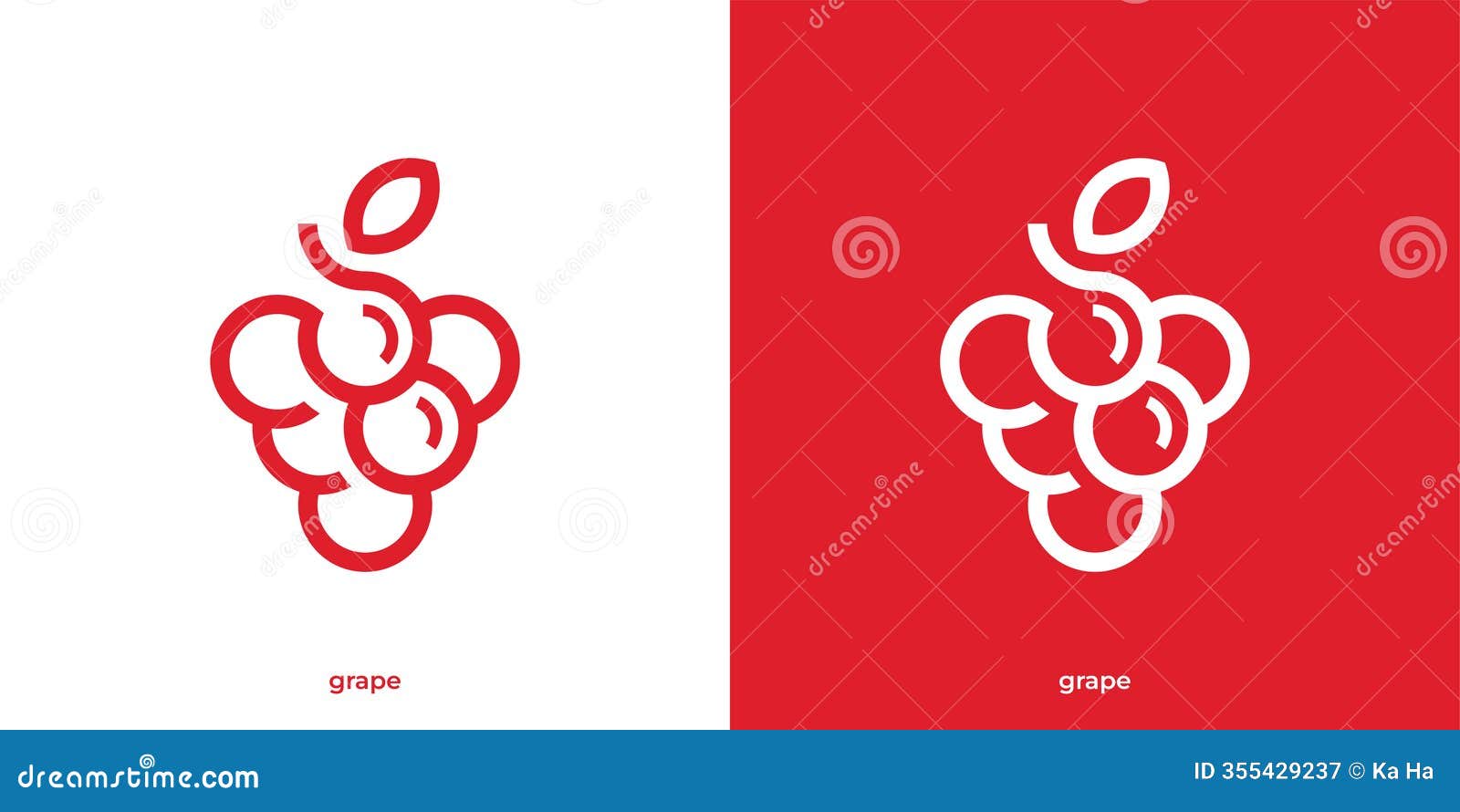 Simple Grape Logo Design Templates. Stock Illustration - Illustration ...