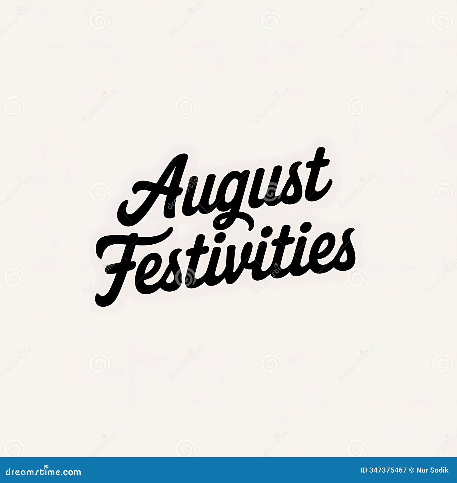 August Festivities Stylish Text Graphic Design Stock Illustration ...