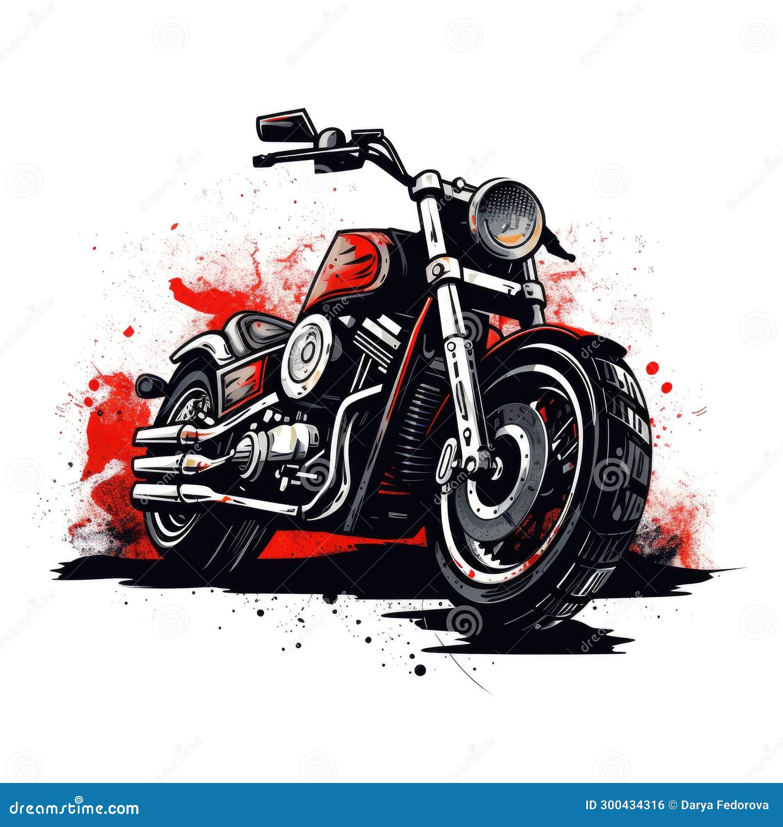 Simple Graphic Logo of Color Motorcycle on White Background. Stock ...