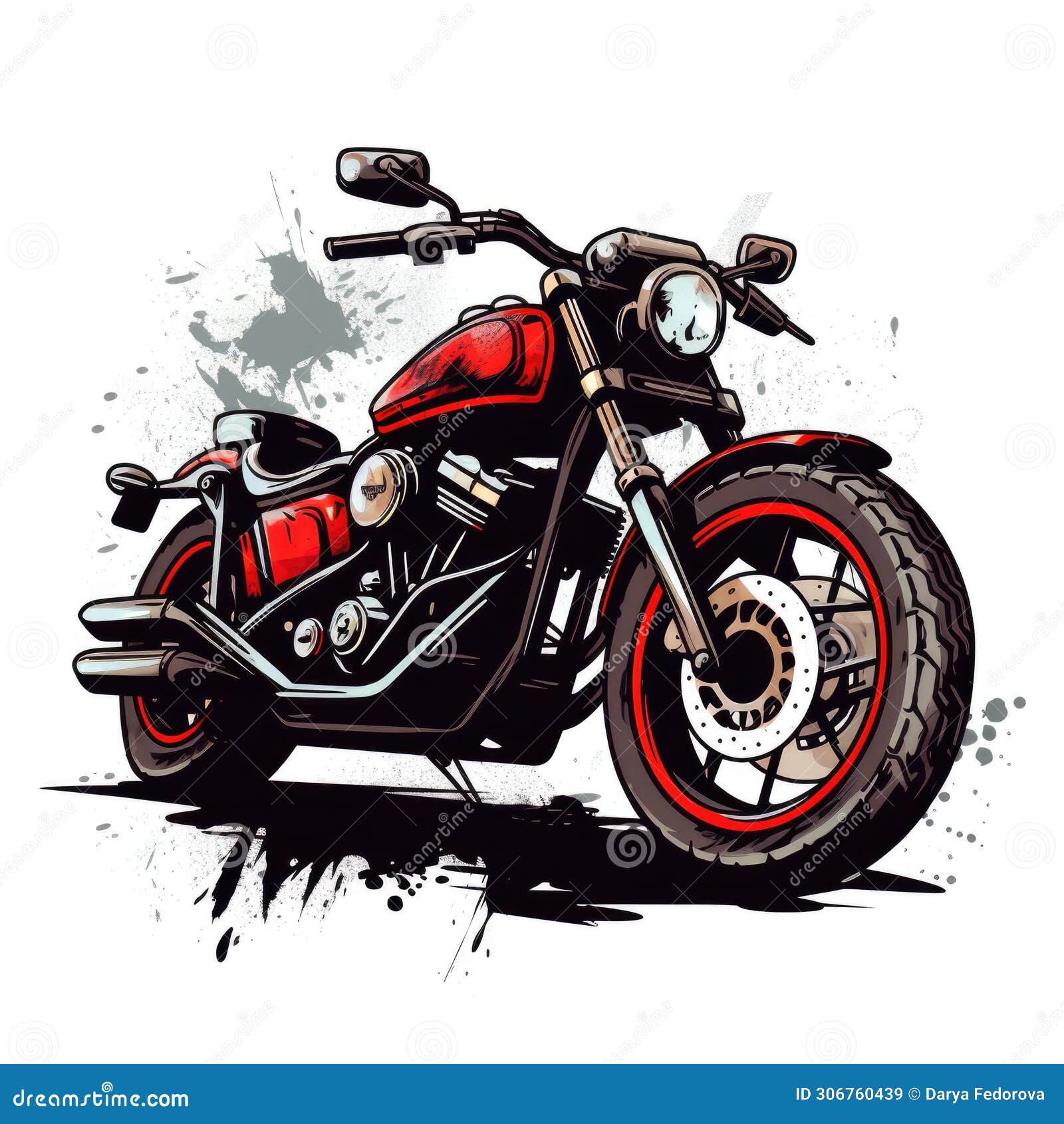 Simple Graphic Logo of Color Motorcycle on White Background. Stock ...