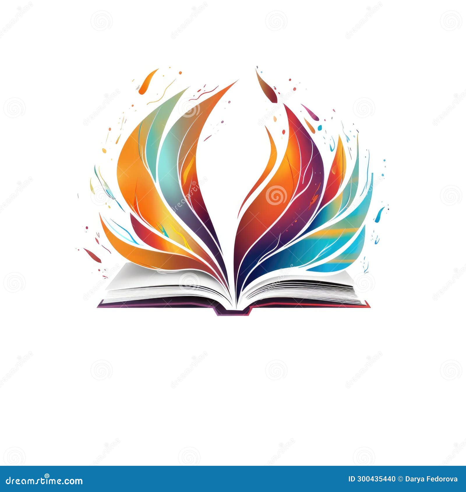 Simple Graphic Logo of Colorful Book on White Background. Stock ...