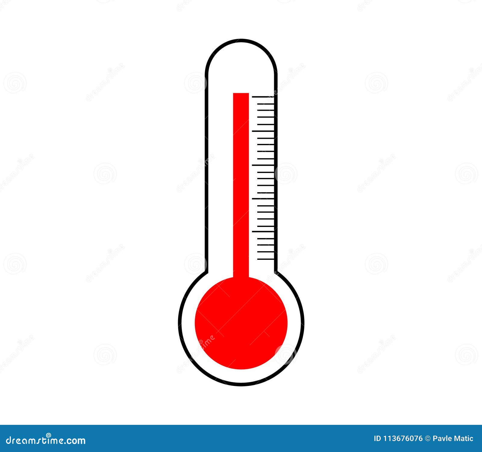 Simple Red and Black Thermometer Icon Stock Vector - Illustration of ...