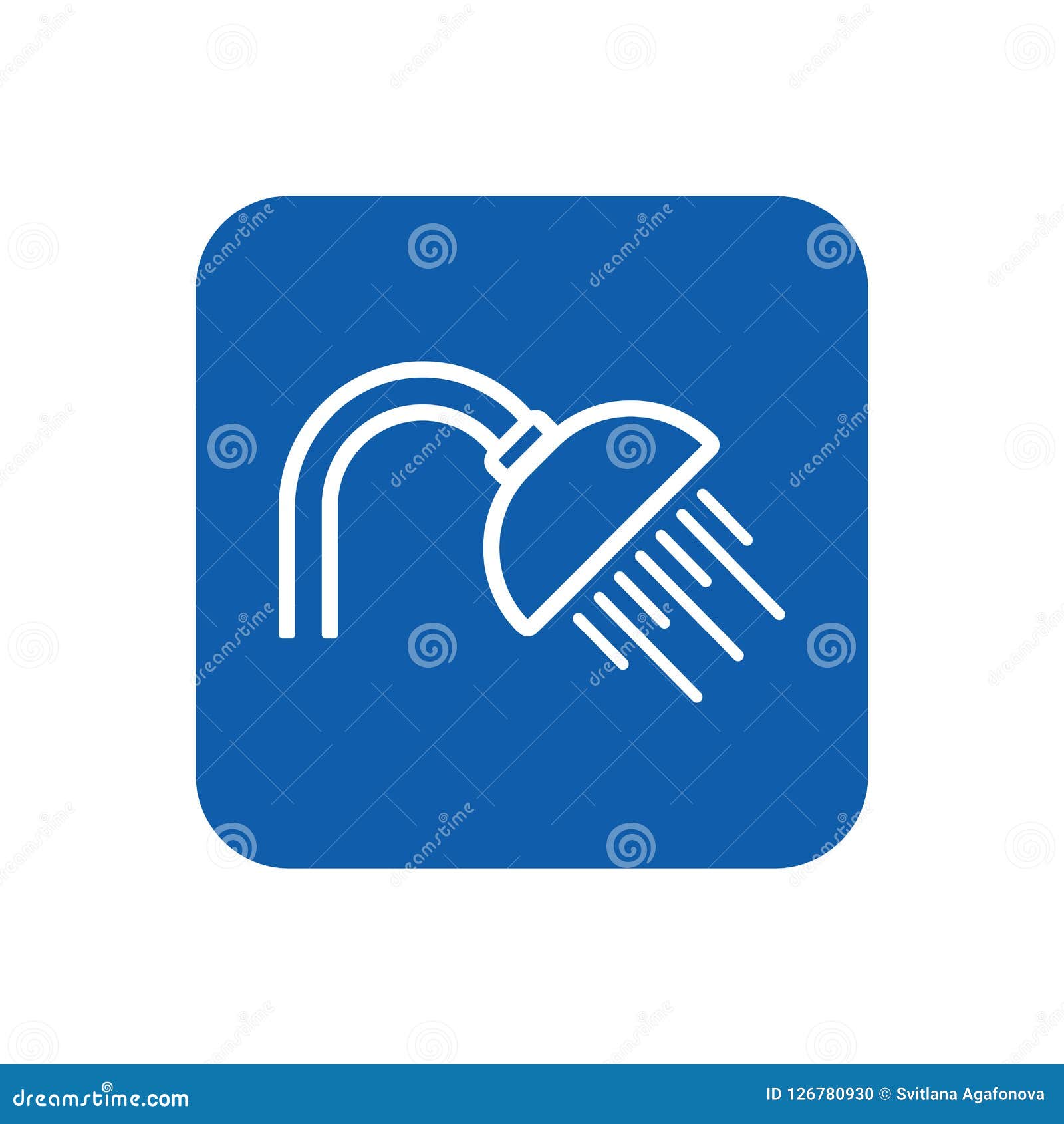 Simple Graphic Vector Flat Outline Shower Icon; Shower Information Sign ...