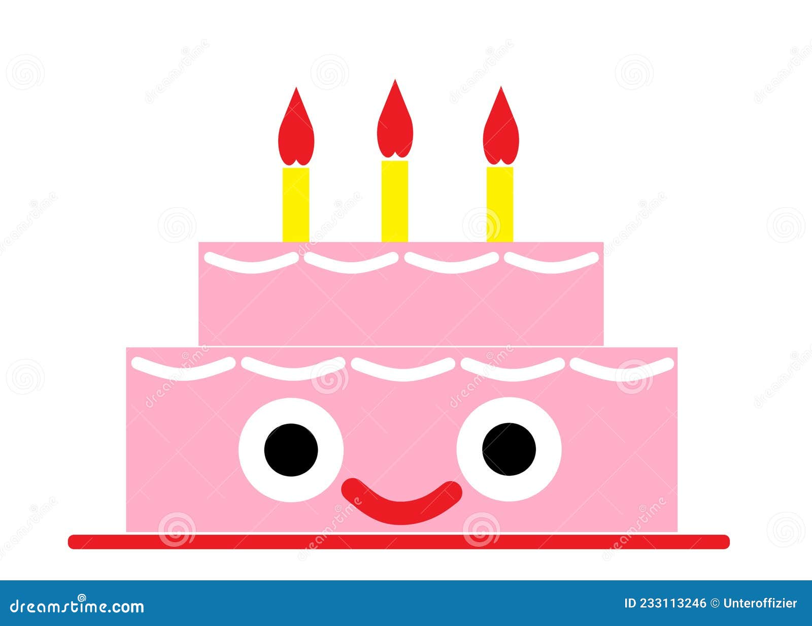 A Simple Graphical Representation of a Two Tier Pink Rose Birthday Cake ...