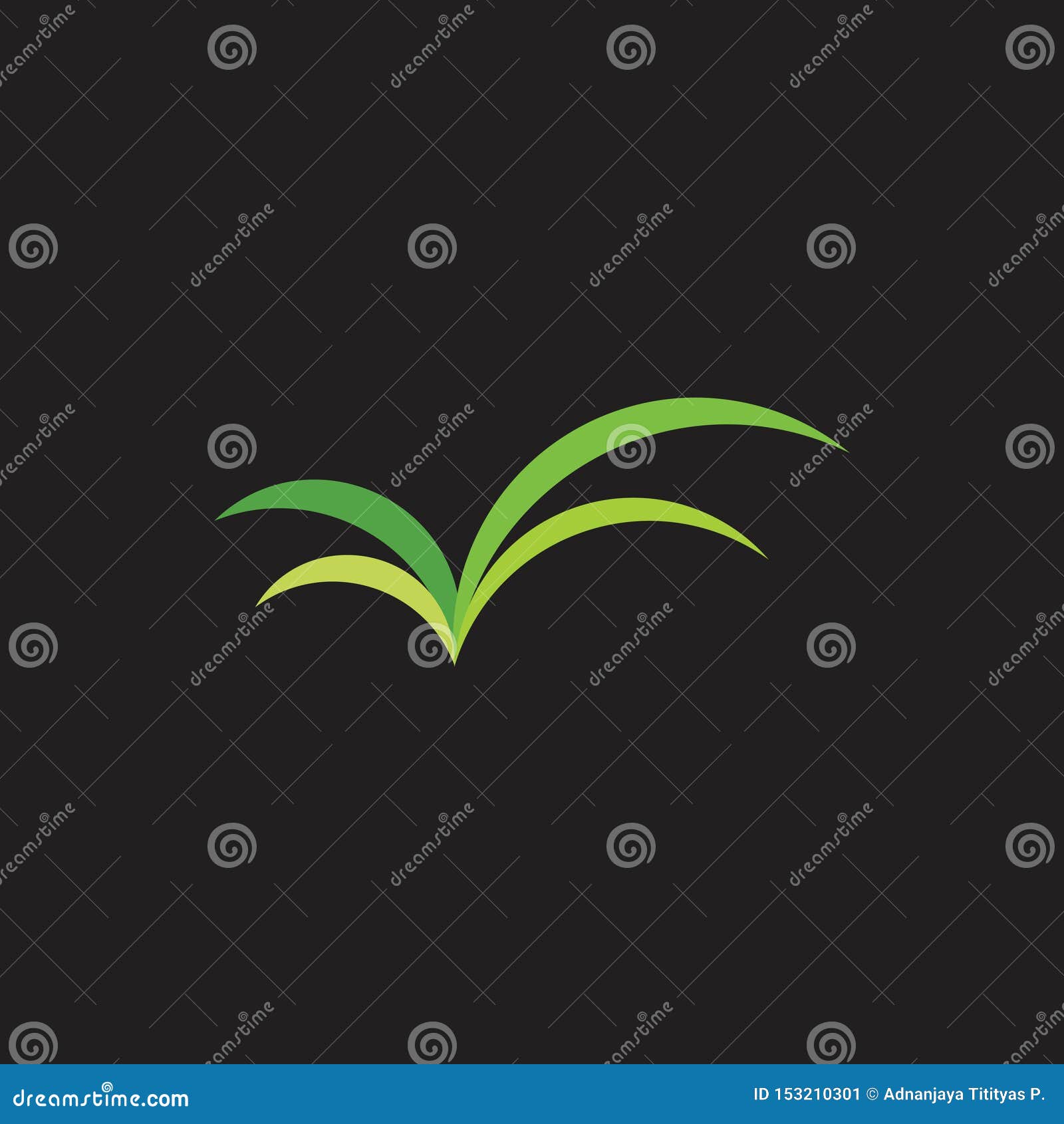 Simple Grass Symbol Logo Vector Stock Vector - Illustration of grass ...