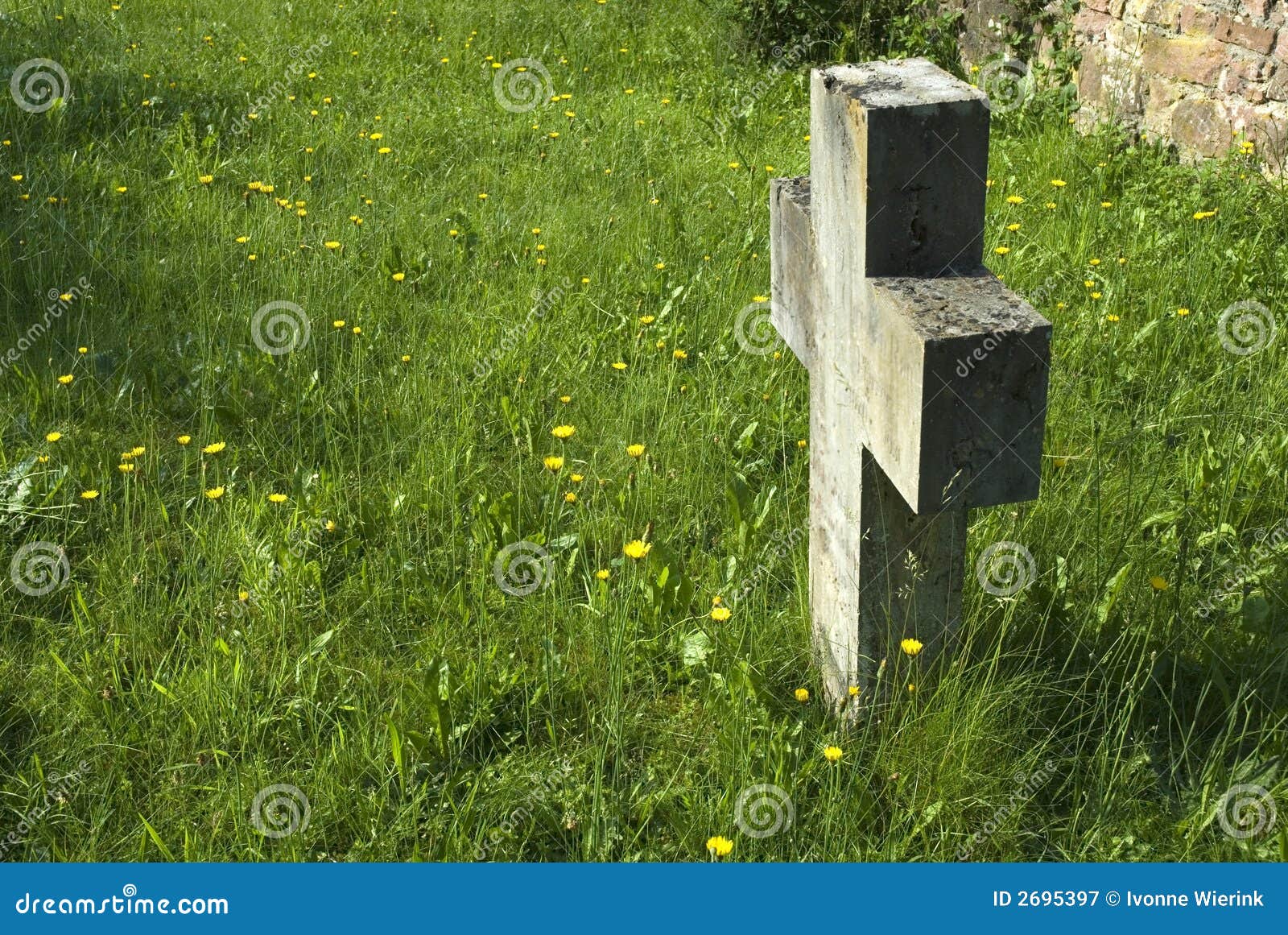 Simple grave stock image. Image of rest, cross, yard, simple - 2695397
