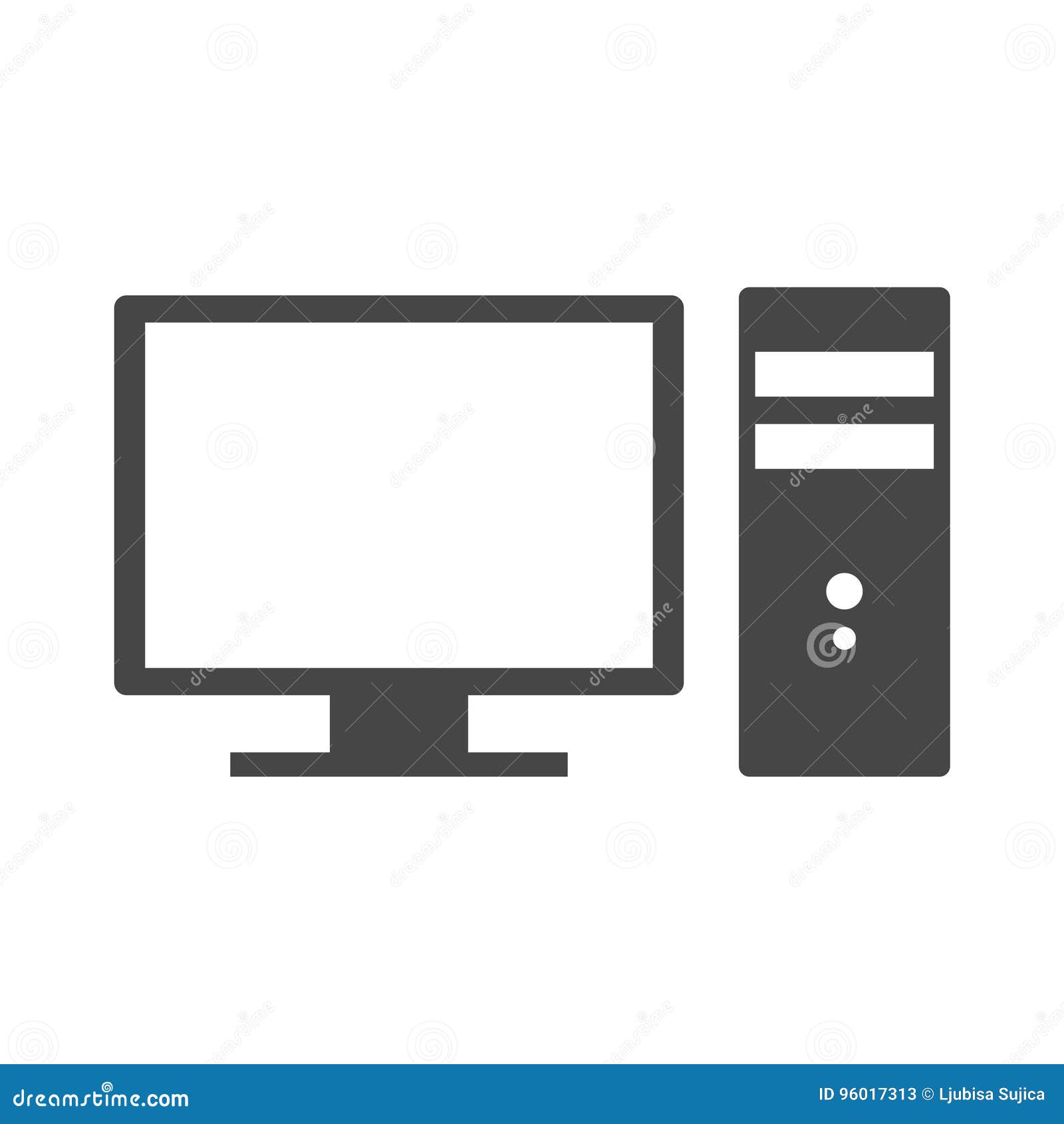 Simple Gray Computer icon stock illustration. Illustration of floppy ...